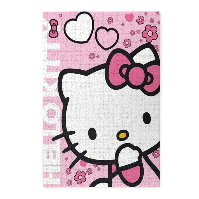 Hello Kitty Wooden Puzzle 1000 PCS in Plastic Box, DIY Jigsaw Puzzle ...