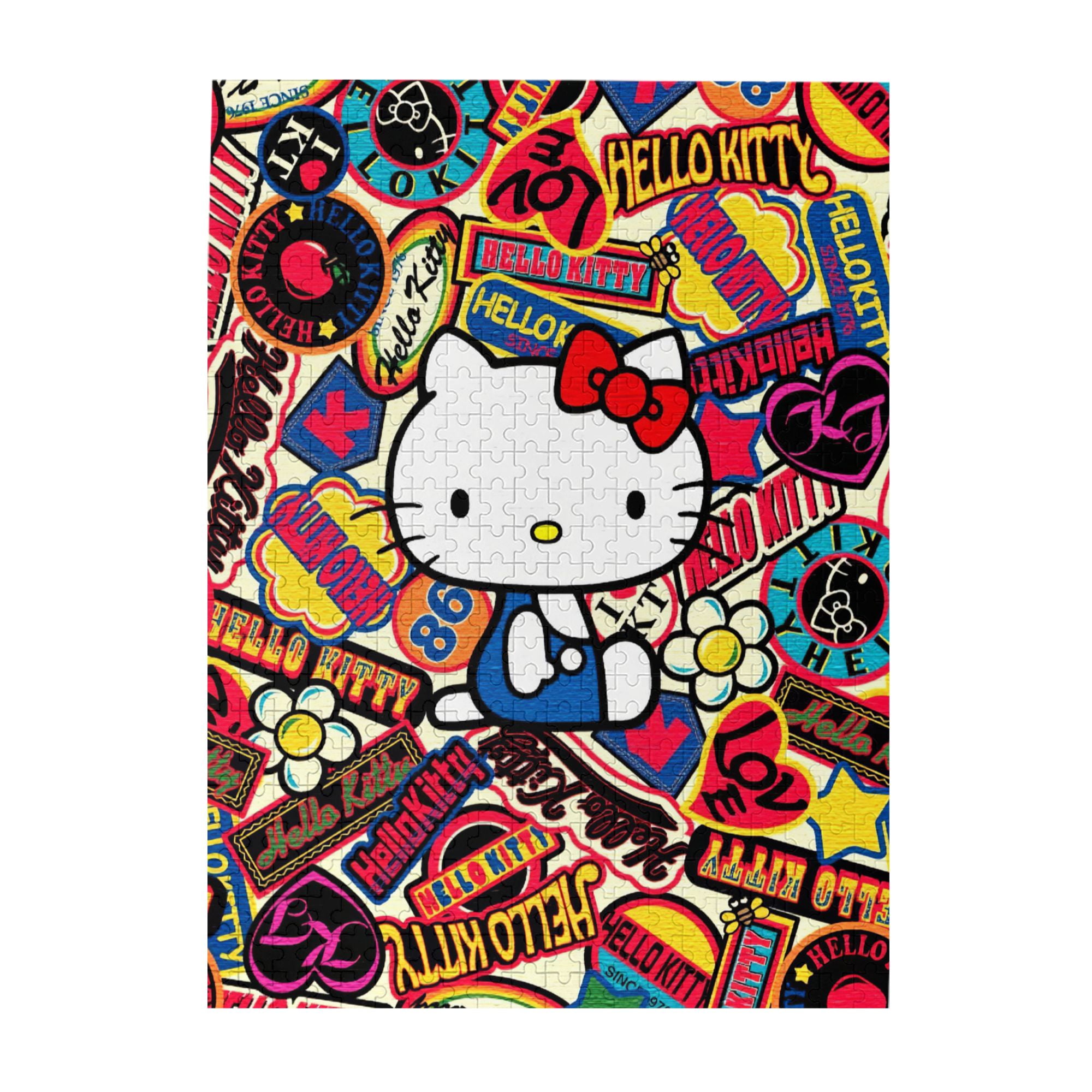 Hello Kitty Wooden Puzzle 500 PCS in Plastic Box, DIY Jigsaw Puzzle for ...