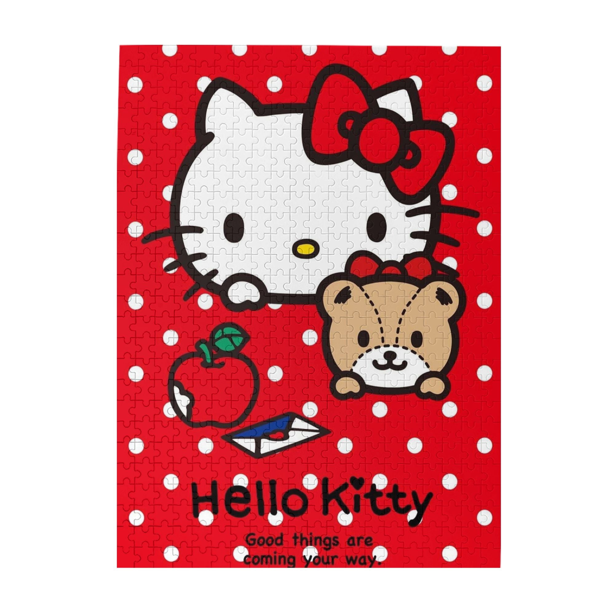 Hello Kitty Wooden Puzzle 500 PCS in Plastic Box, DIY Jigsaw Puzzle for ...
