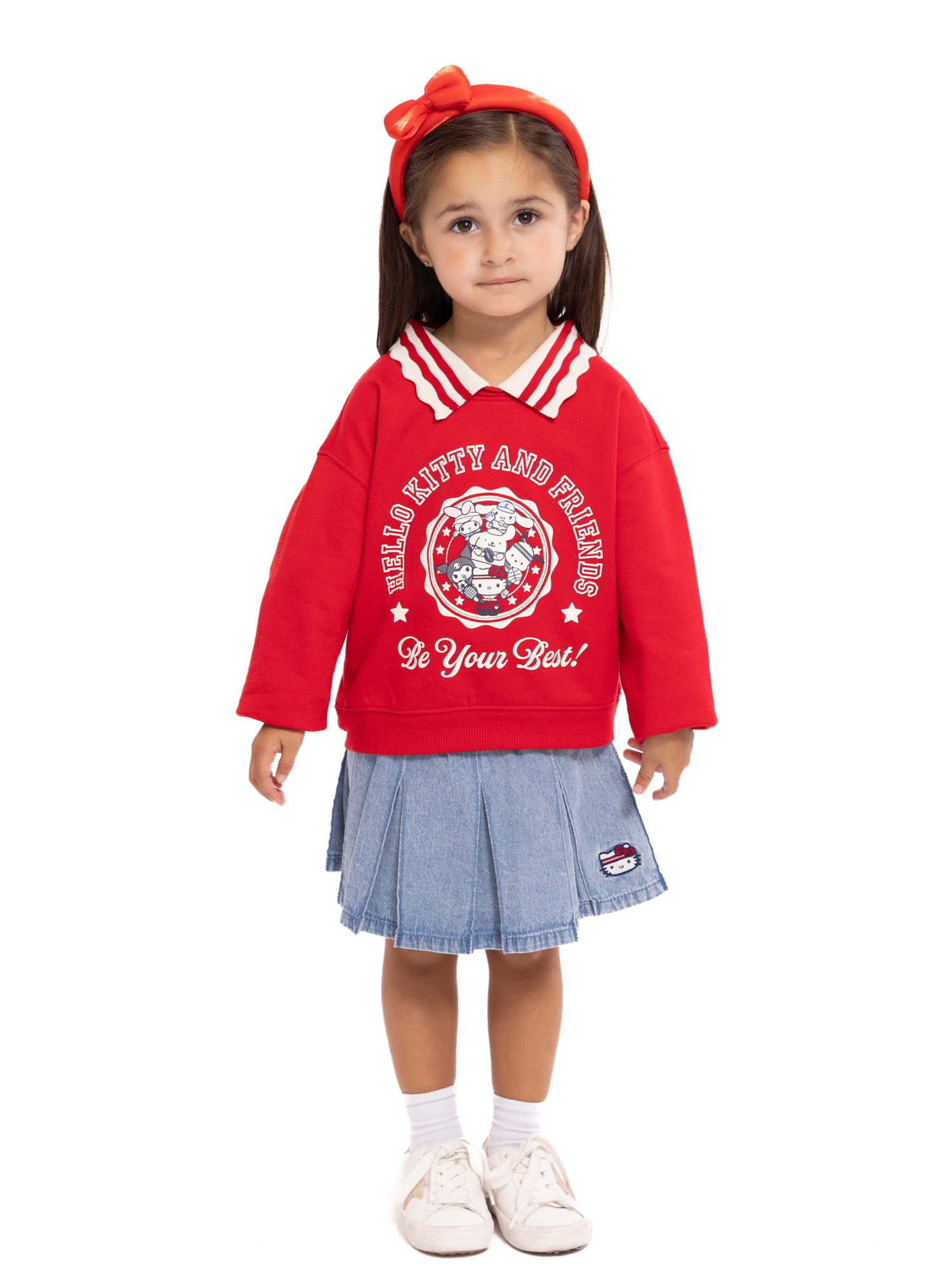 Wonder Nation Hello Kitty Baby and Toddler Girls Collared Graphic ...