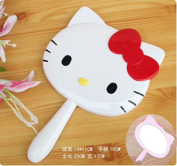 Hello Kitty Y Mirror Desktop makeup mirror KT face mirror can rotate ...