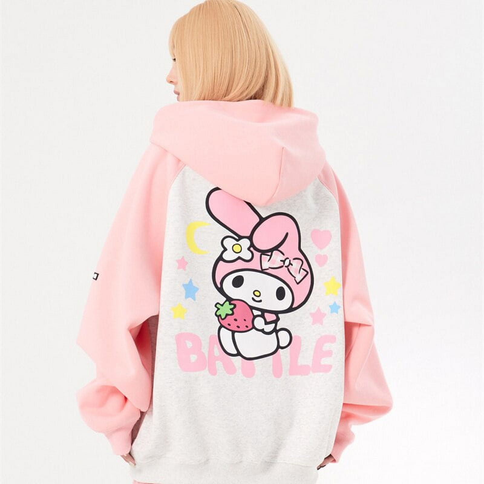 Hello Kitty Y2K Women's Hooded Sweatshirt Kawaii Anime Sanrio Kuromi My ...