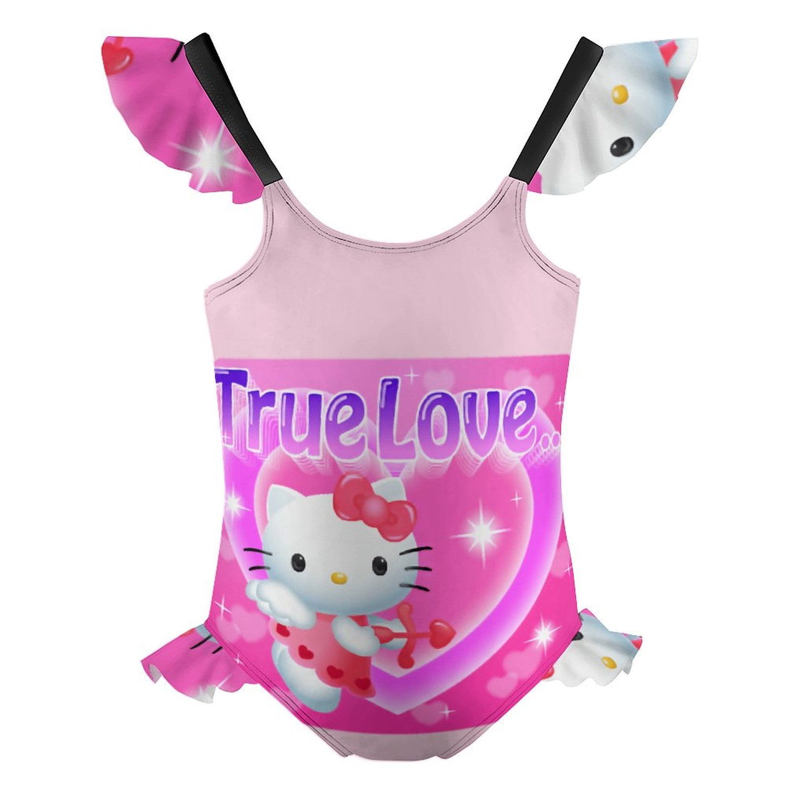 Hello Kitty Y2K swimsuit for Girl Cute Teen Girls One Piece Ruffle Trim ...