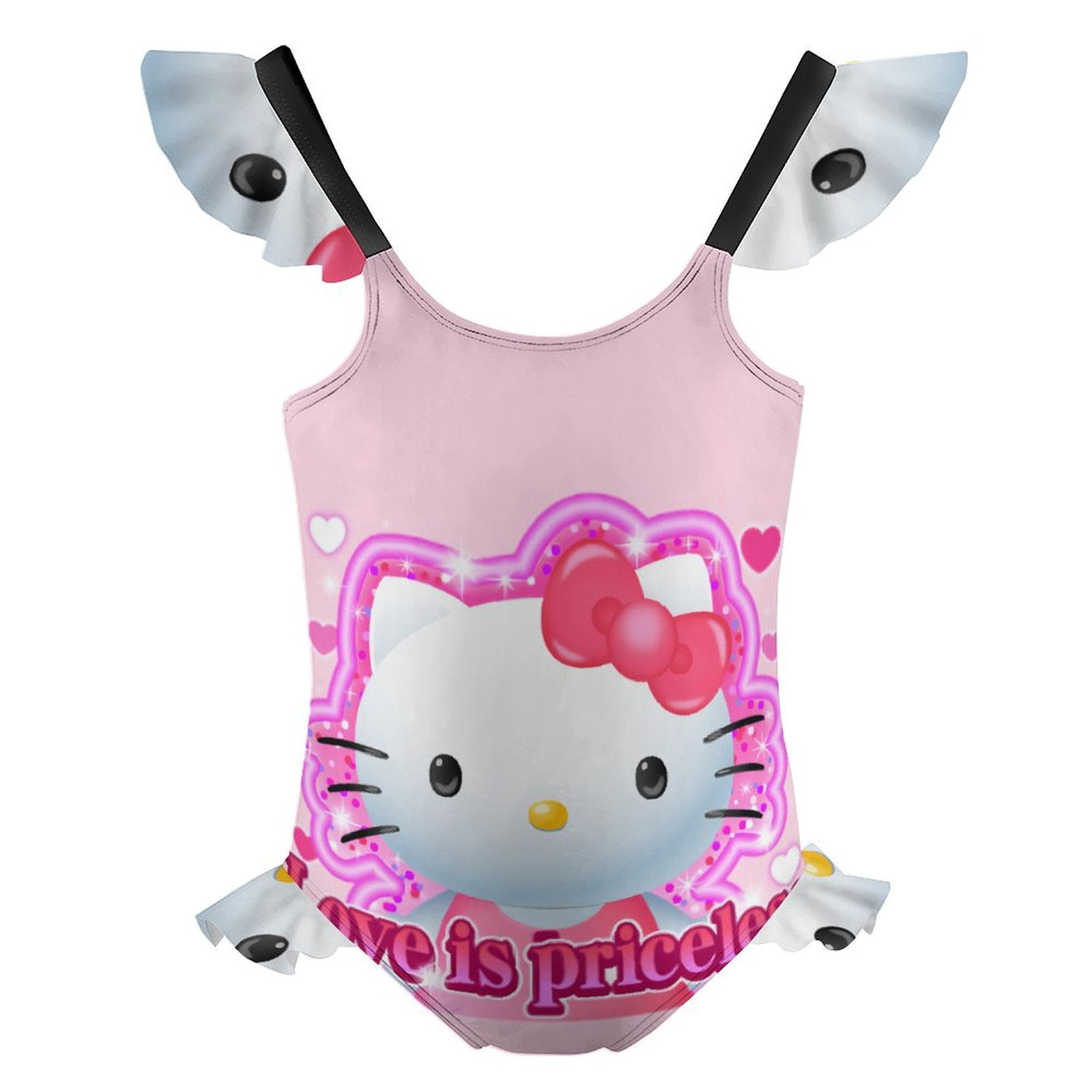 Hello Kitty Y2K swimsuit for Girl Cute Teen Girls One Piece Ruffle Trim ...