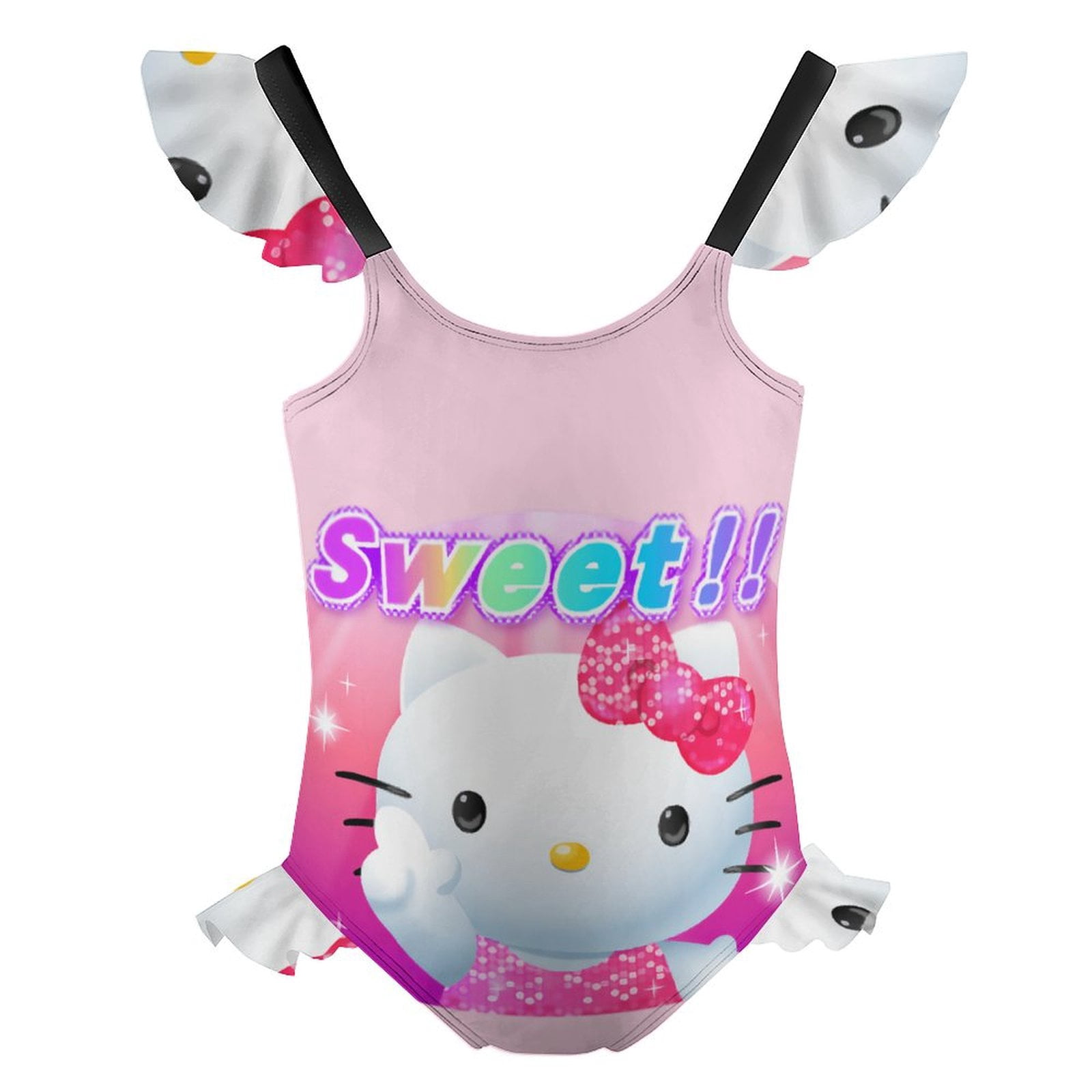 Hello Kitty Y2K swimsuit for Girl Cute Teen Girls One Piece Ruffle Trim ...