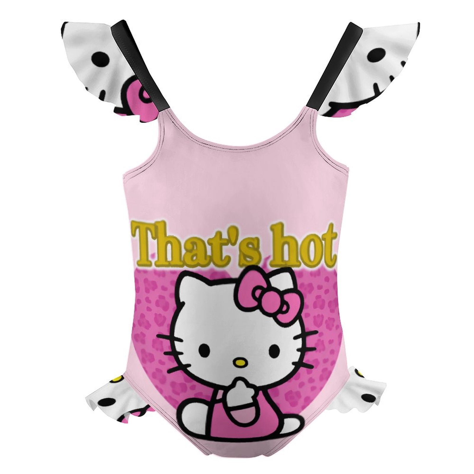 Hello Kitty Y2K swimsuit for Girl Cute Teen Girls One Piece Ruffle Trim ...