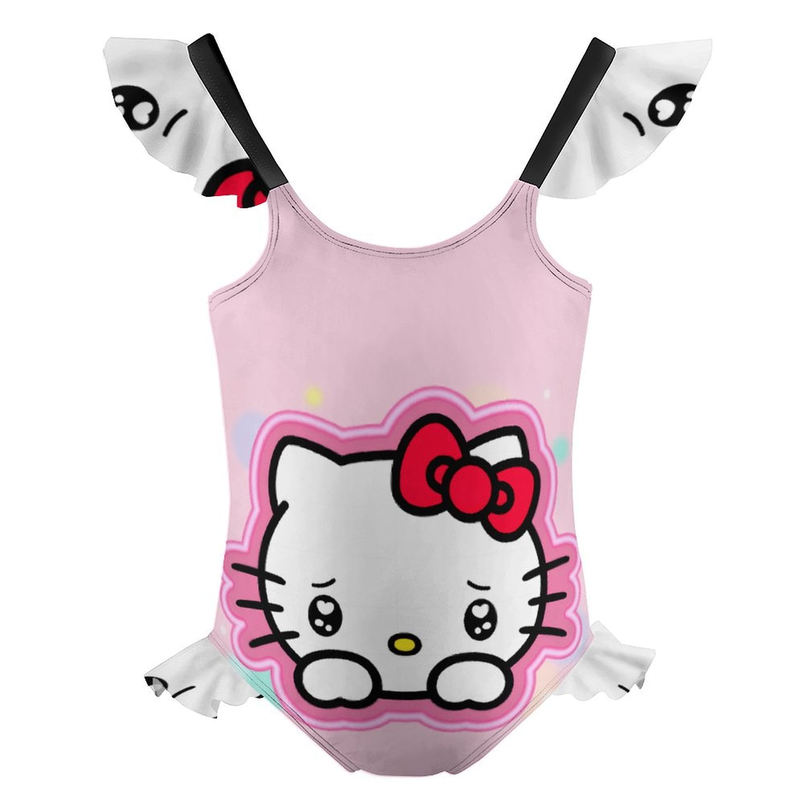 Hello Kitty Y2K swimsuit for Girl Cute Teen Girls One Piece Ruffle Trim ...