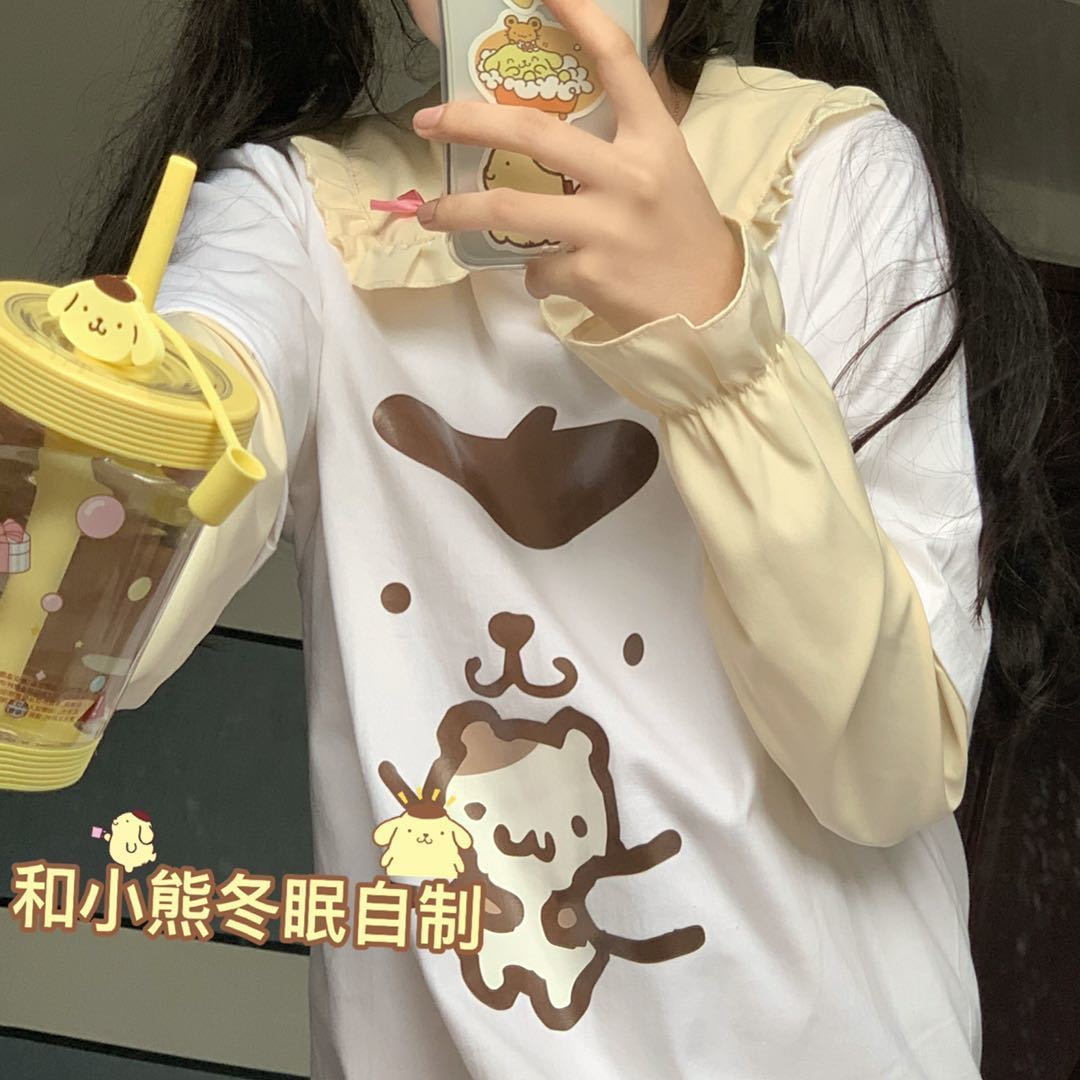 Hello Kitty Y2k T-Shirt Cartoon Couple Short-sleeved Anime Print ...