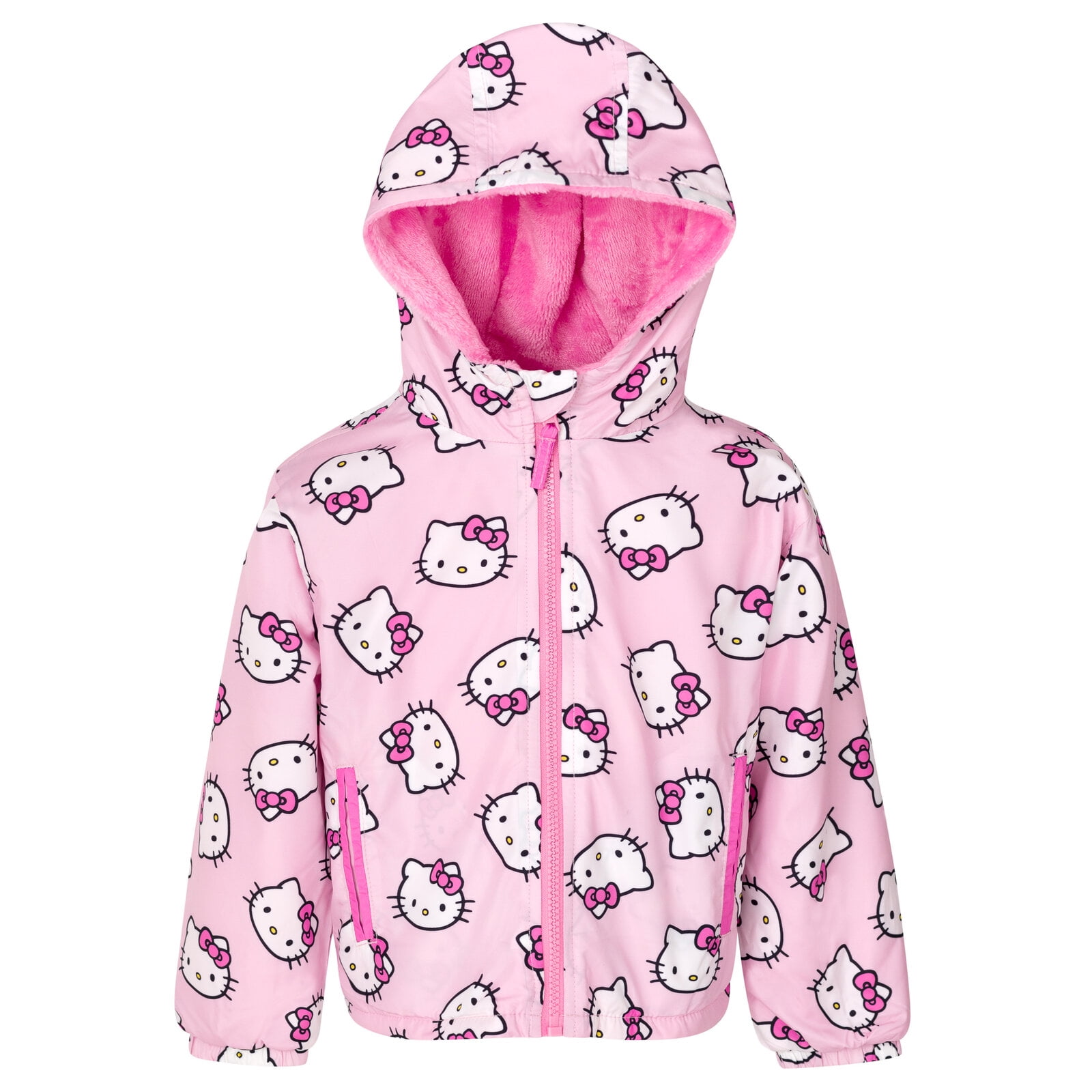 Hello Kitty Zip Up Windbreaker Jacket Little Kid to Big Kid - Walmart.com