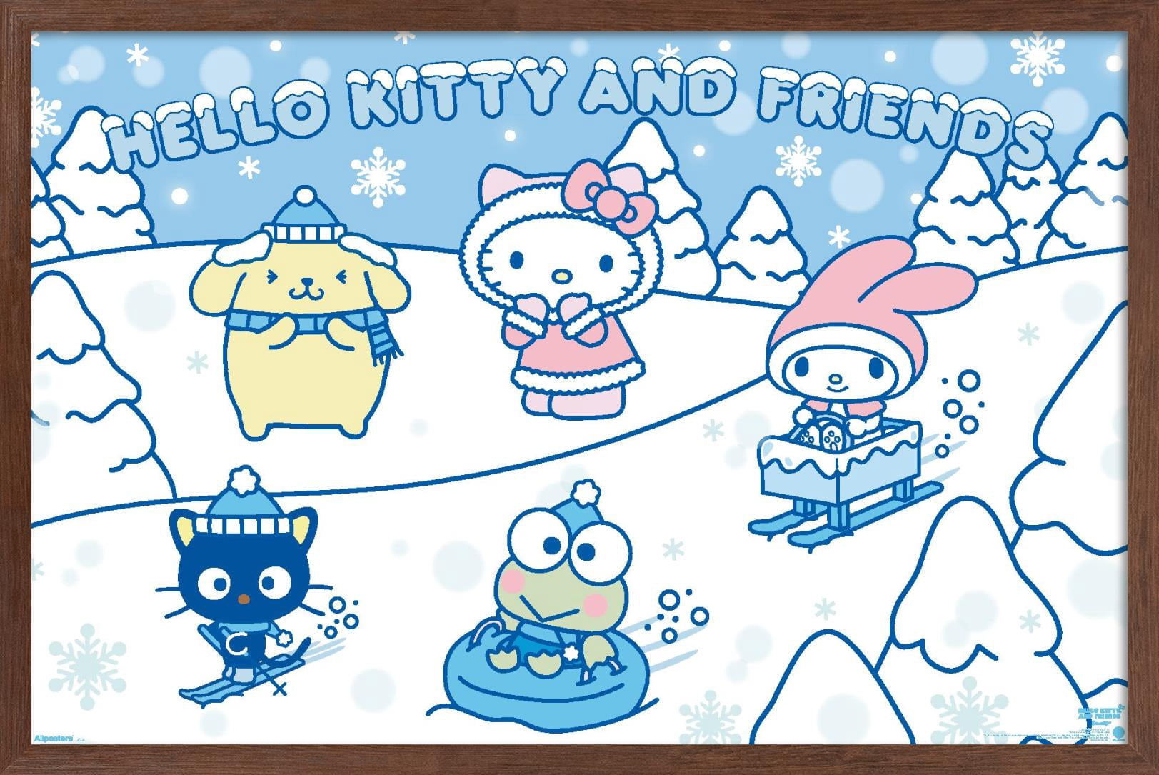 Hello Kitty and Friends: 2025 Let It Snow - Downhill Fun Wall Poster ...