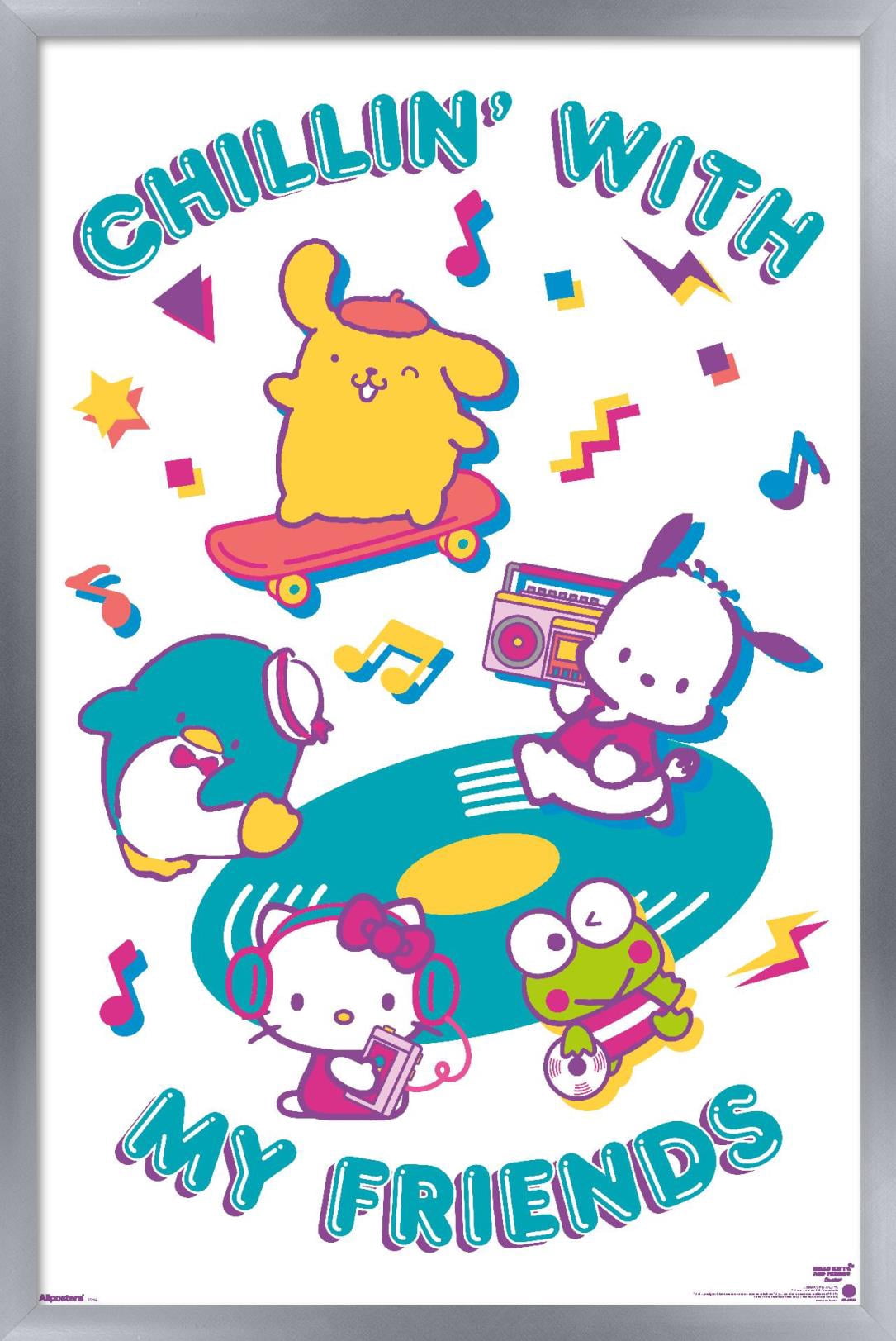 Hello Kitty and Friends: 2025 Retro Rewind - Chillin' Wall Poster, 22. ...