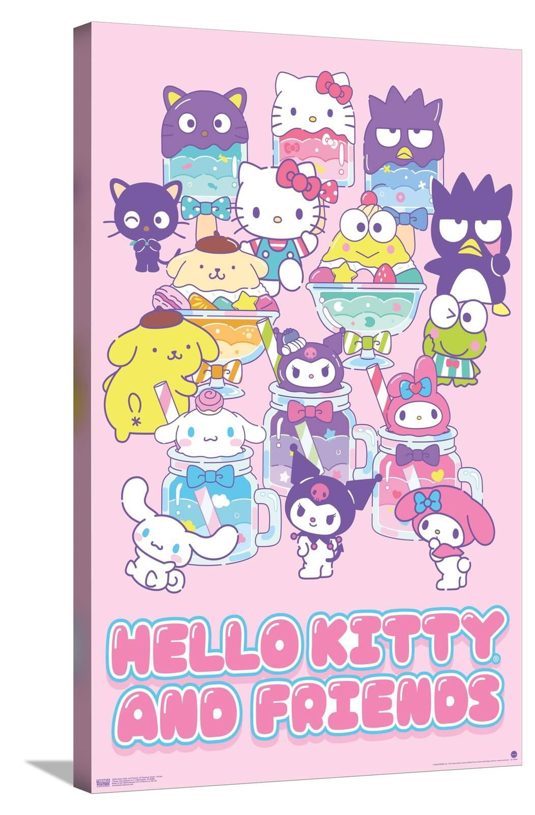 Hello Kitty and Friends: 24 Summer Fresh - Group Canvas Wall Poster, 22 ...