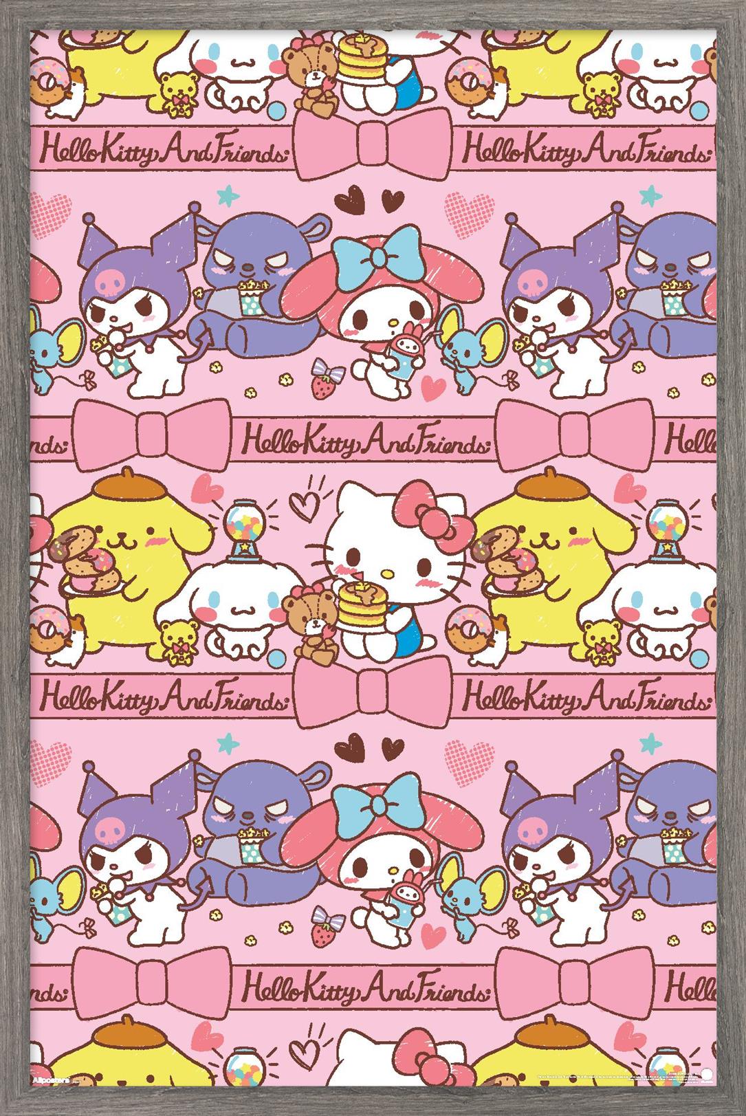 Hello Kitty and Friends: 25 Snack Time - Collage Wall Poster, 22.375" x ...