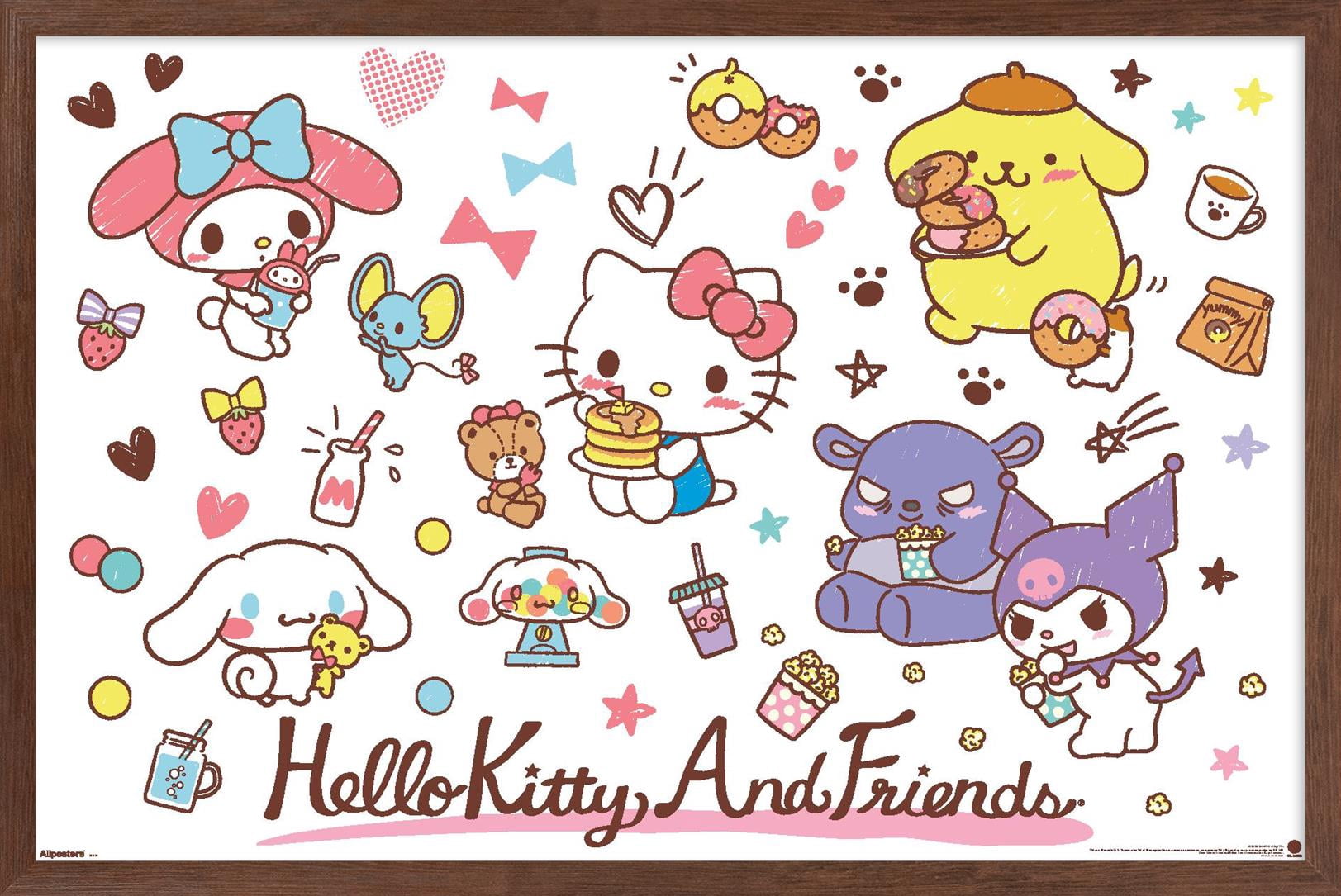 Hello Kitty and Friends: 25 Snack Time - Group Wall Poster, 22.375" x ...