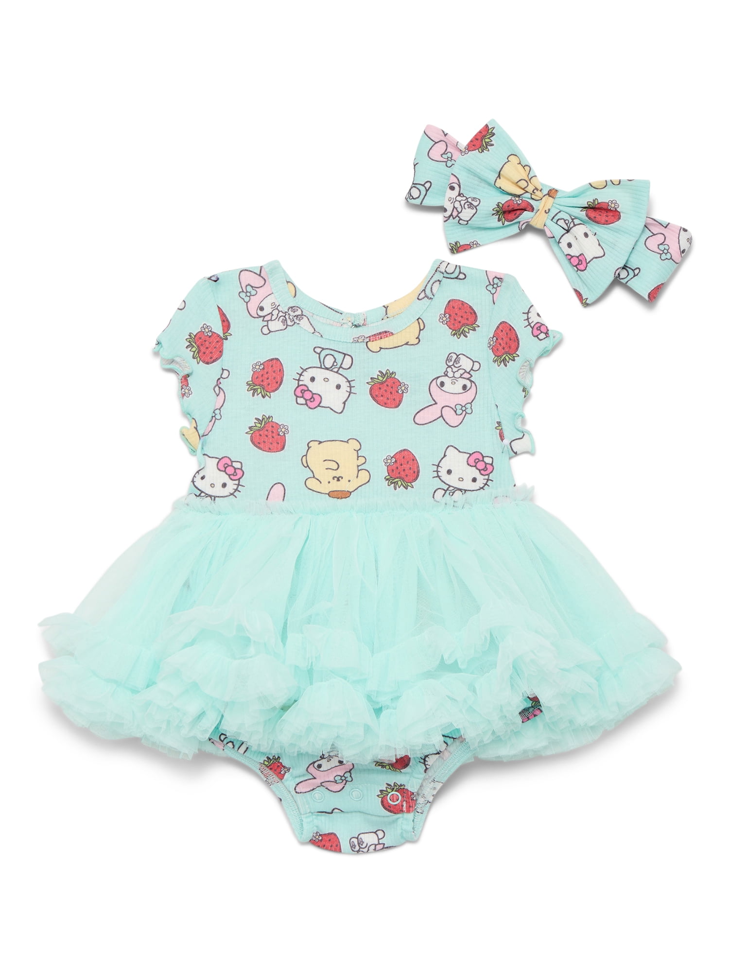 Hello Kitty and Friends Baby Girls Tutu Dress Bodysuit with Matching ...
