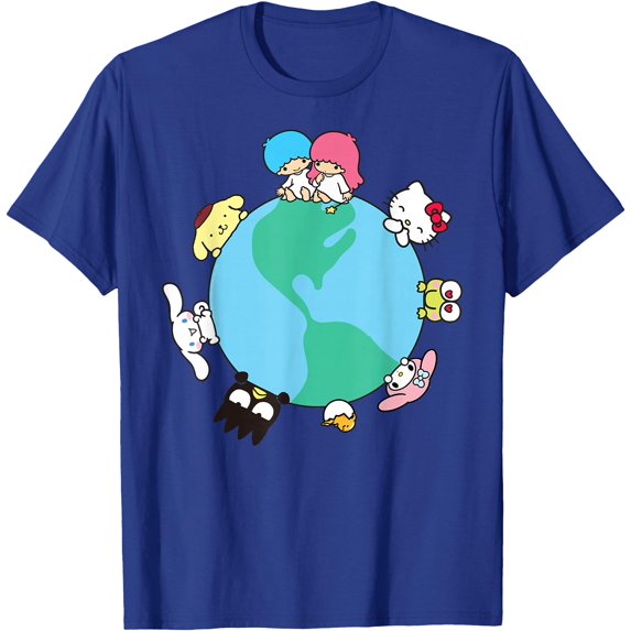 Hello Kitty and Friends Cute Together Earth DTG Print Unisex T-Shirt ...
