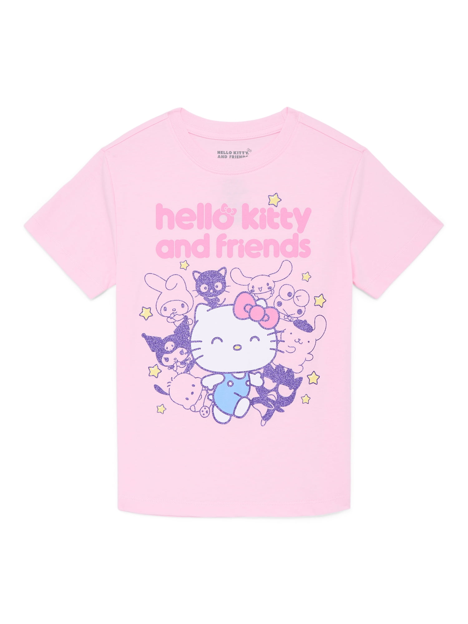 Hello Kitty and Friends Girls Short Sleeve Graphic T-Shirt, Sizes 4-16 ...