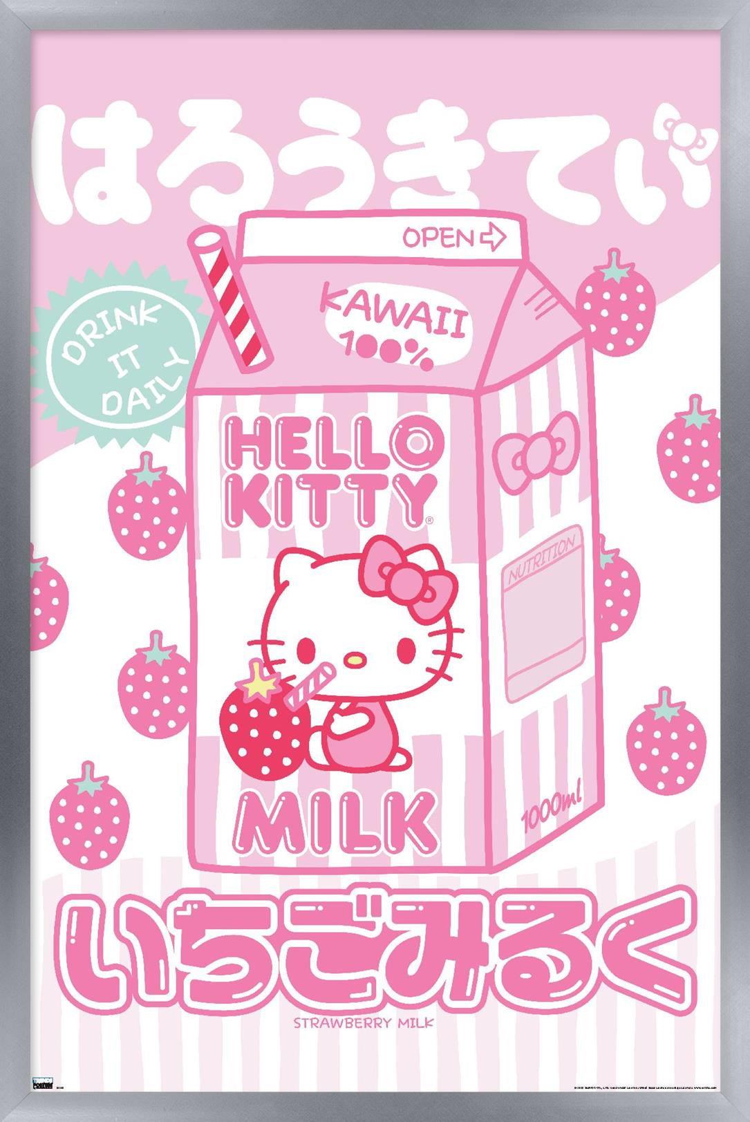Hello Kitty and Friends - Kawaii Milk Wall Poster, 22.375" x 34" Framed ...