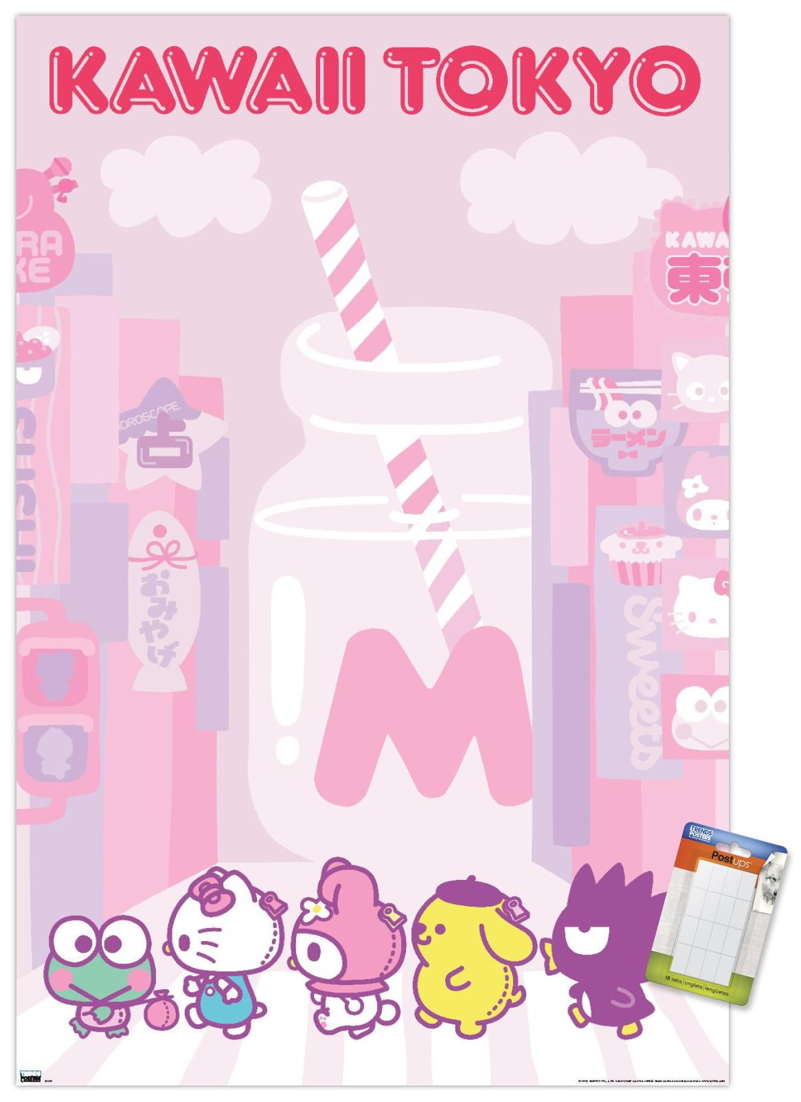 Hello Kitty and Friends - Kawaii Tokyo Wall Poster, 14.725" x 22.375 ...