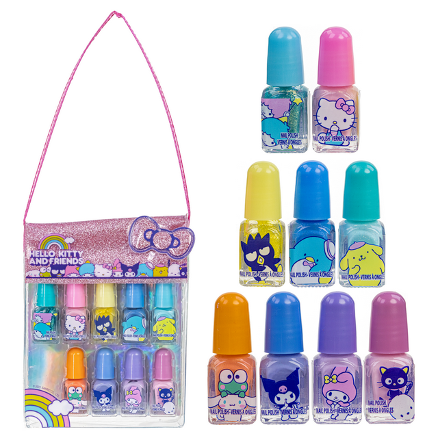 Hello Kitty and Friends - Peel-Off Nail Polish Set in Bag for Girls ...