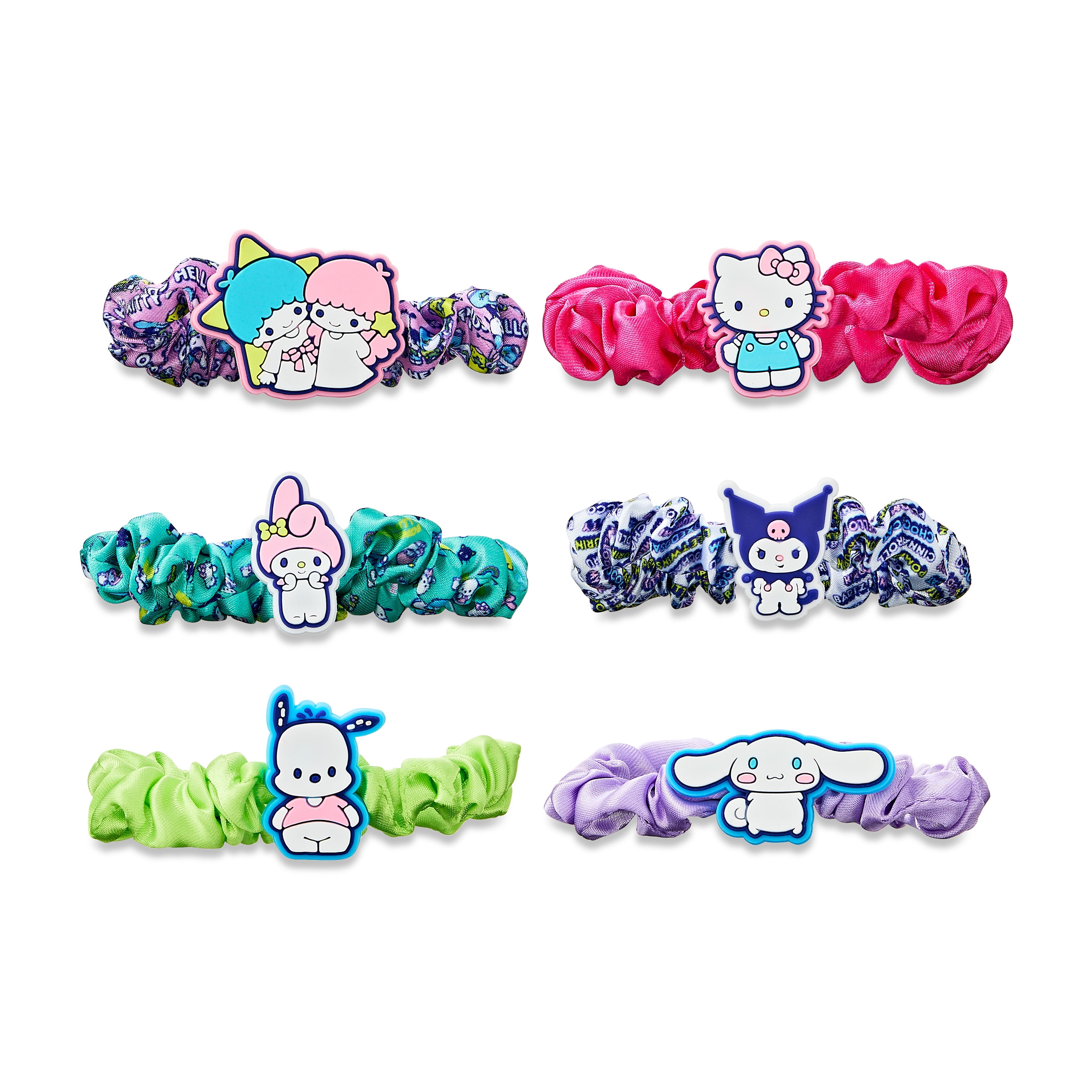 Hello Kitty and Friends Scrunchies Hair Accessory Set, 6 Count ...