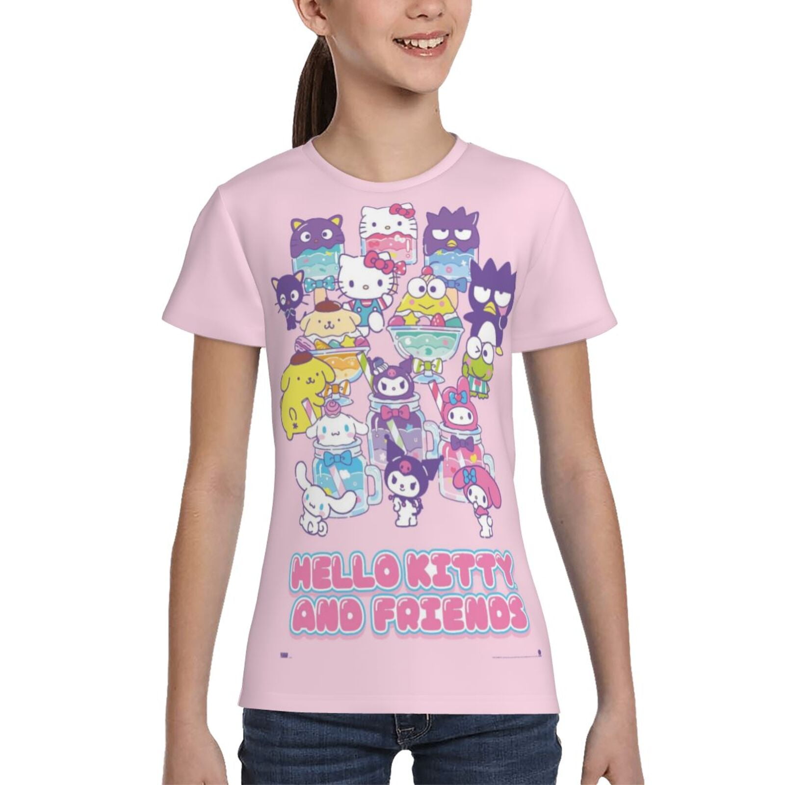 Hello Kitty and Friends, Summer Fresh Youth Shirt,Athletic Short Sleeve ...