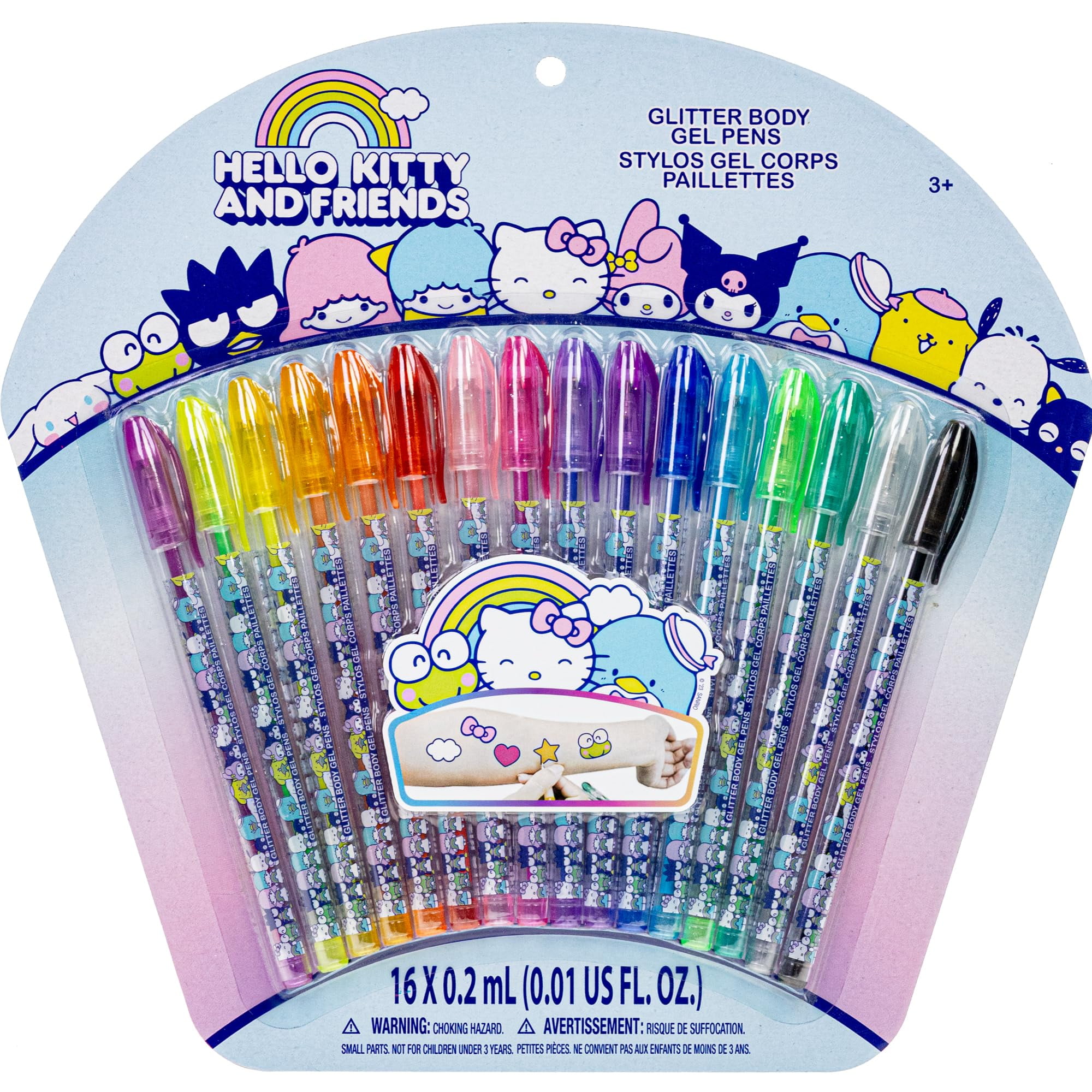 Hello Kitty and Friends -Townley Girl 16 Glitter Body Art Pen Set ...