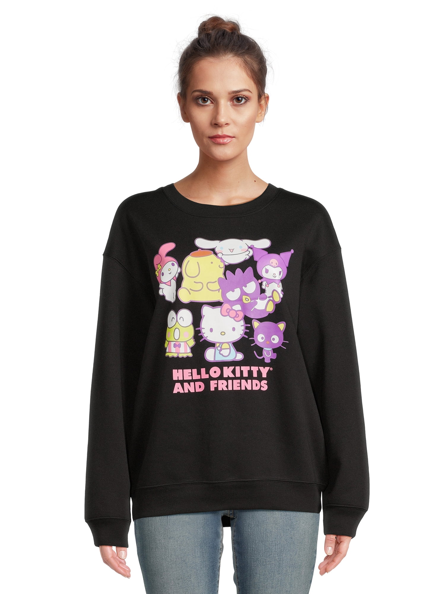 Licensed Graphics Hello Kitty Women's Graphic Sweatshirt, Soft Comfy ...