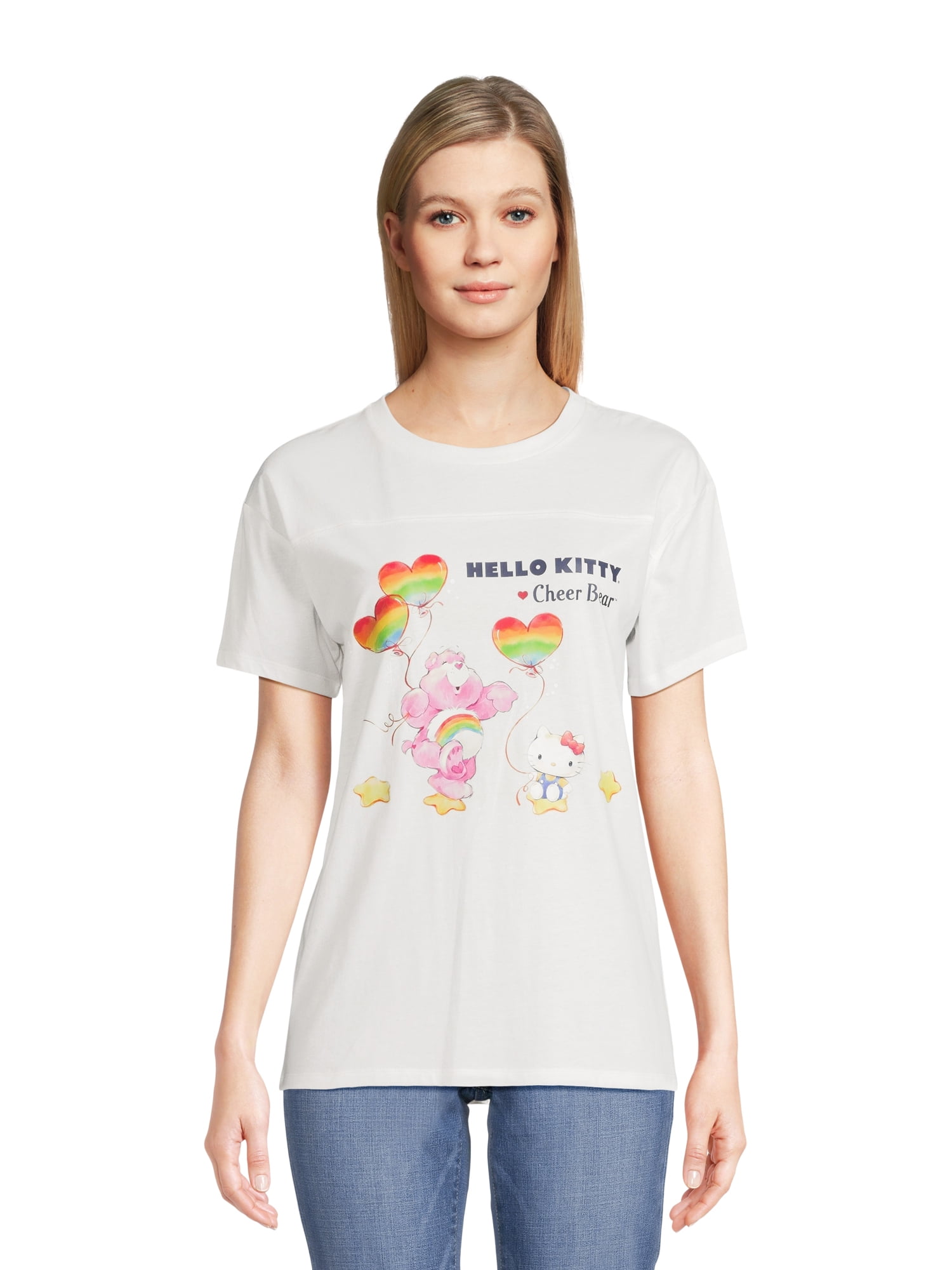 Hello Kitty and Friends x Care Bears Juniors Graphic T-Shirt, Sizes XS ...