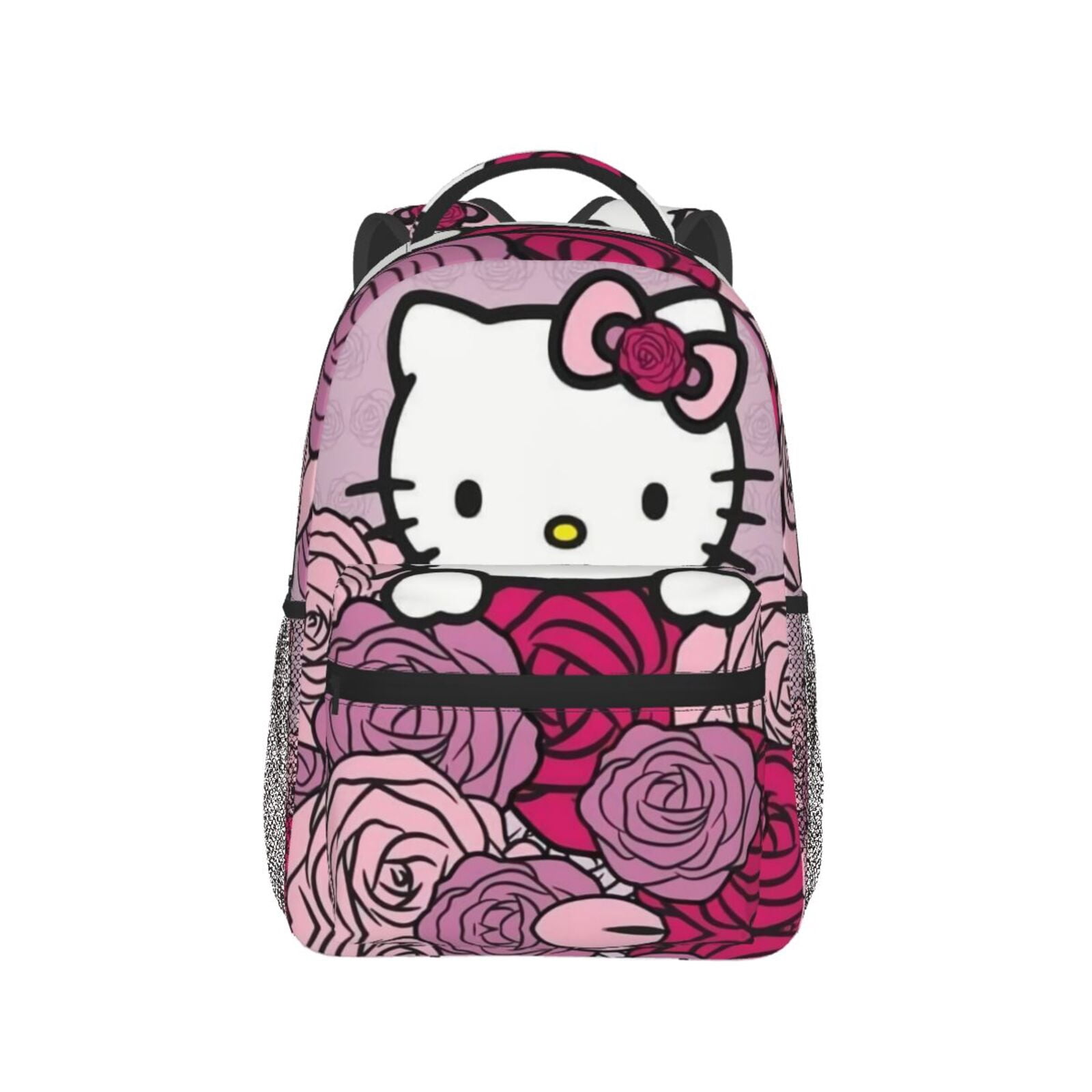 Hello Kitty and Roses Backpack 15.7 Inch,Travel Backpack Lightweight ...