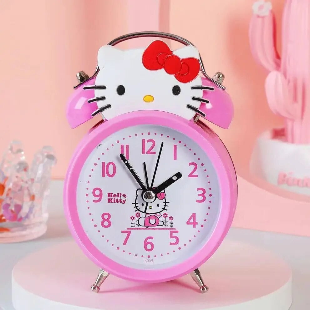 Hello Kitty anime peripheral cartoon silent ring alarm clock creative ...