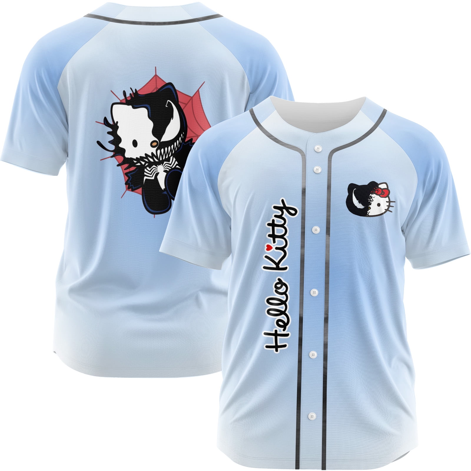 Hello Kitty baseball jersey Cartoon Shirt Women Man shirt Training ...