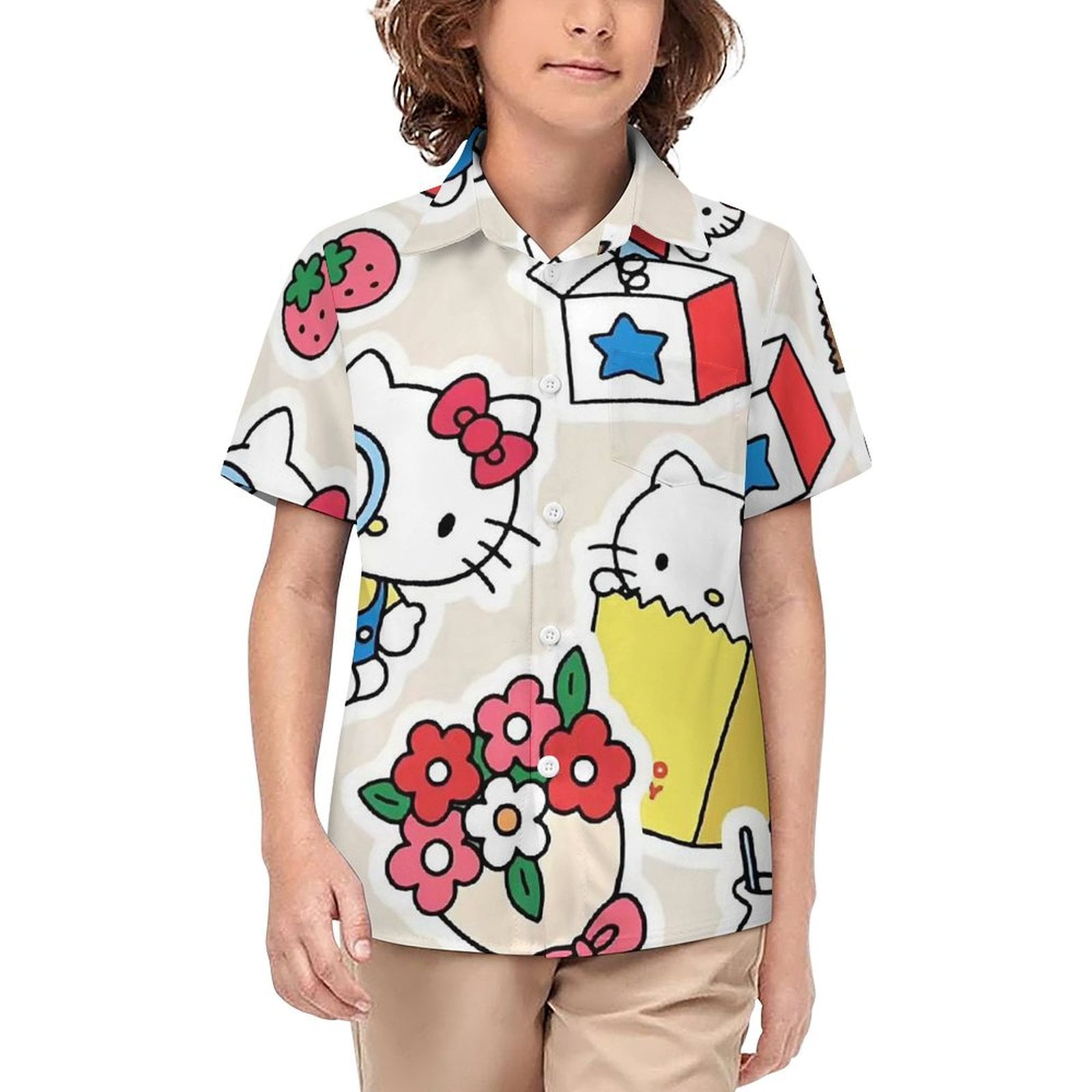 Hello Kitty button down shirt boys summer 2T - Walmart.com