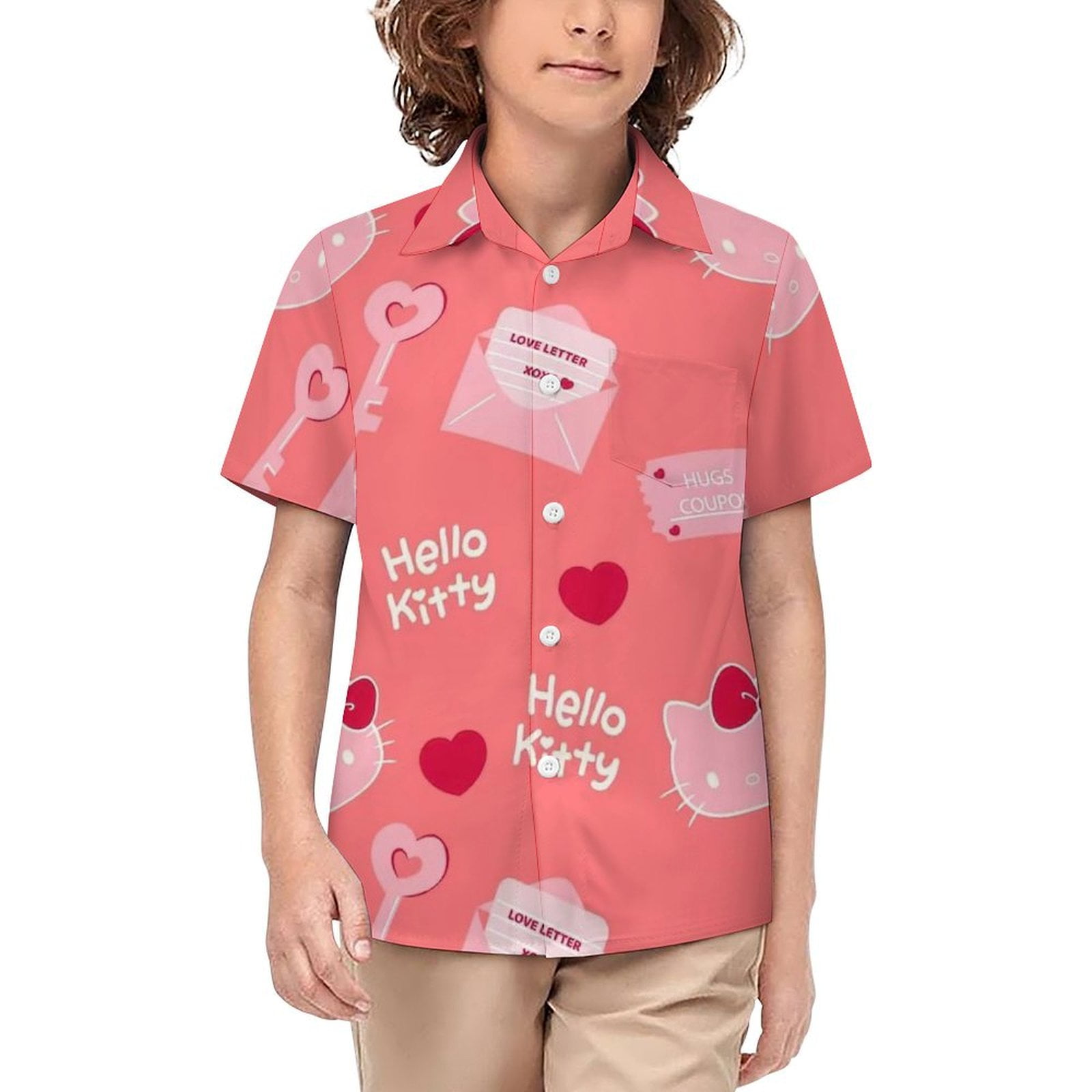 Hello Kitty button down shirt boys summer 3-4T - Walmart.com