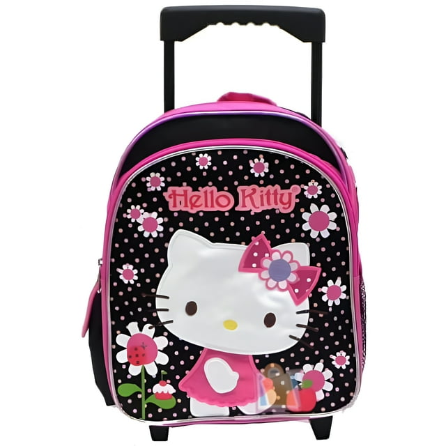 Hello Kitty by Sanrio Unisex Rolling Backpack, Floral, Poly Canvas ...