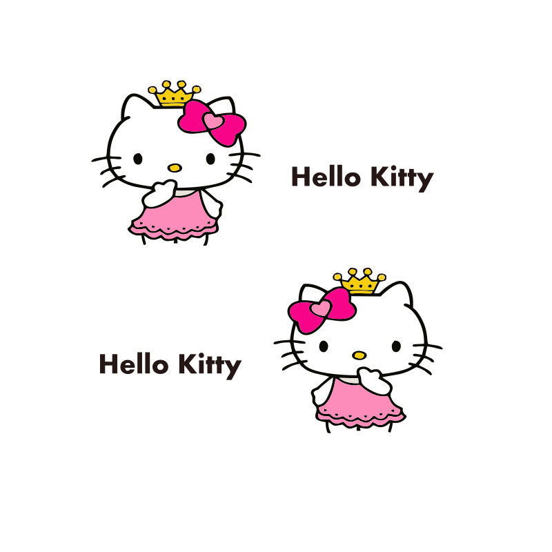 Hello Kitty car stickers personality creative cartoon cute body door ...