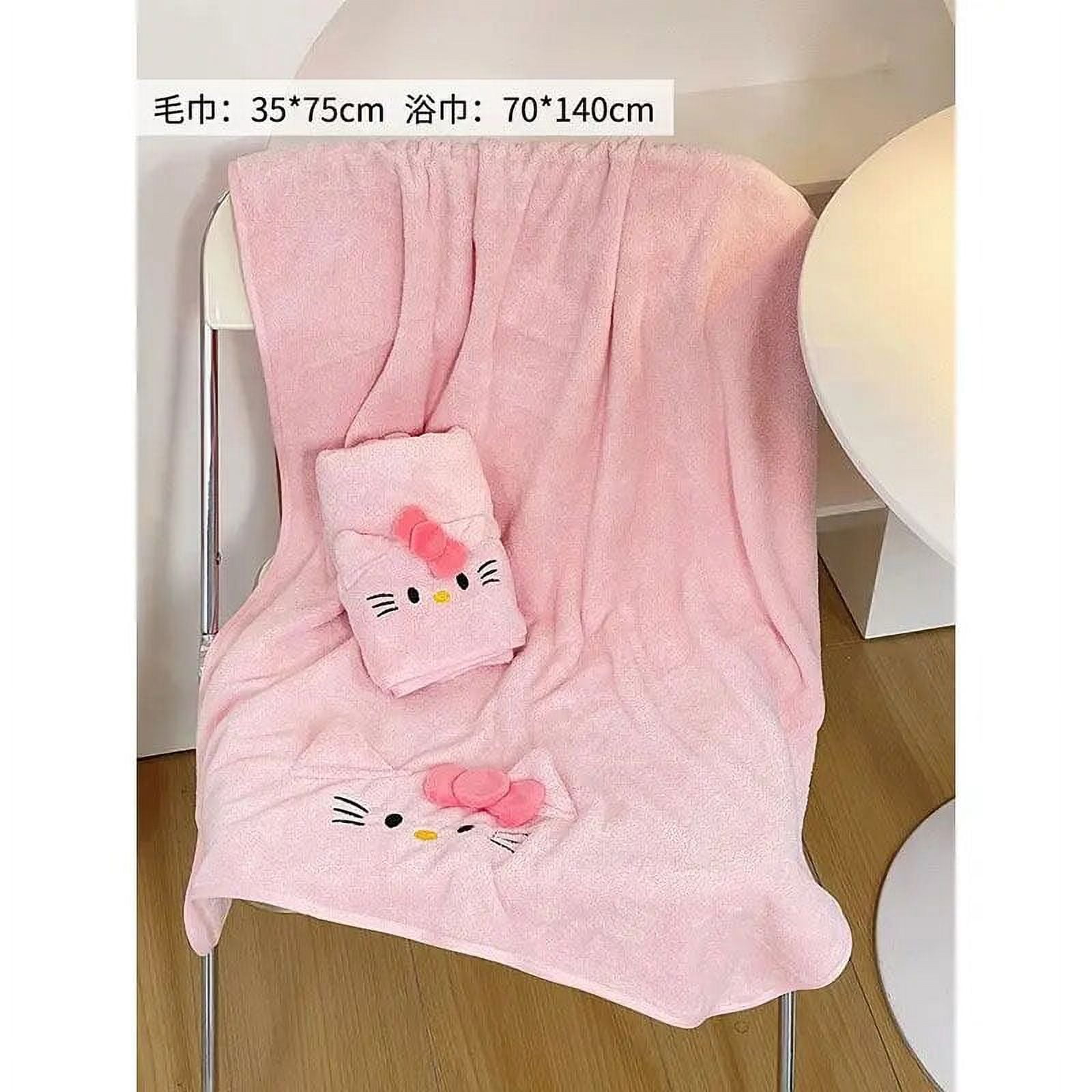 Hello Kitty cute bath towel absorbs water, dries quickly, does not shed ...