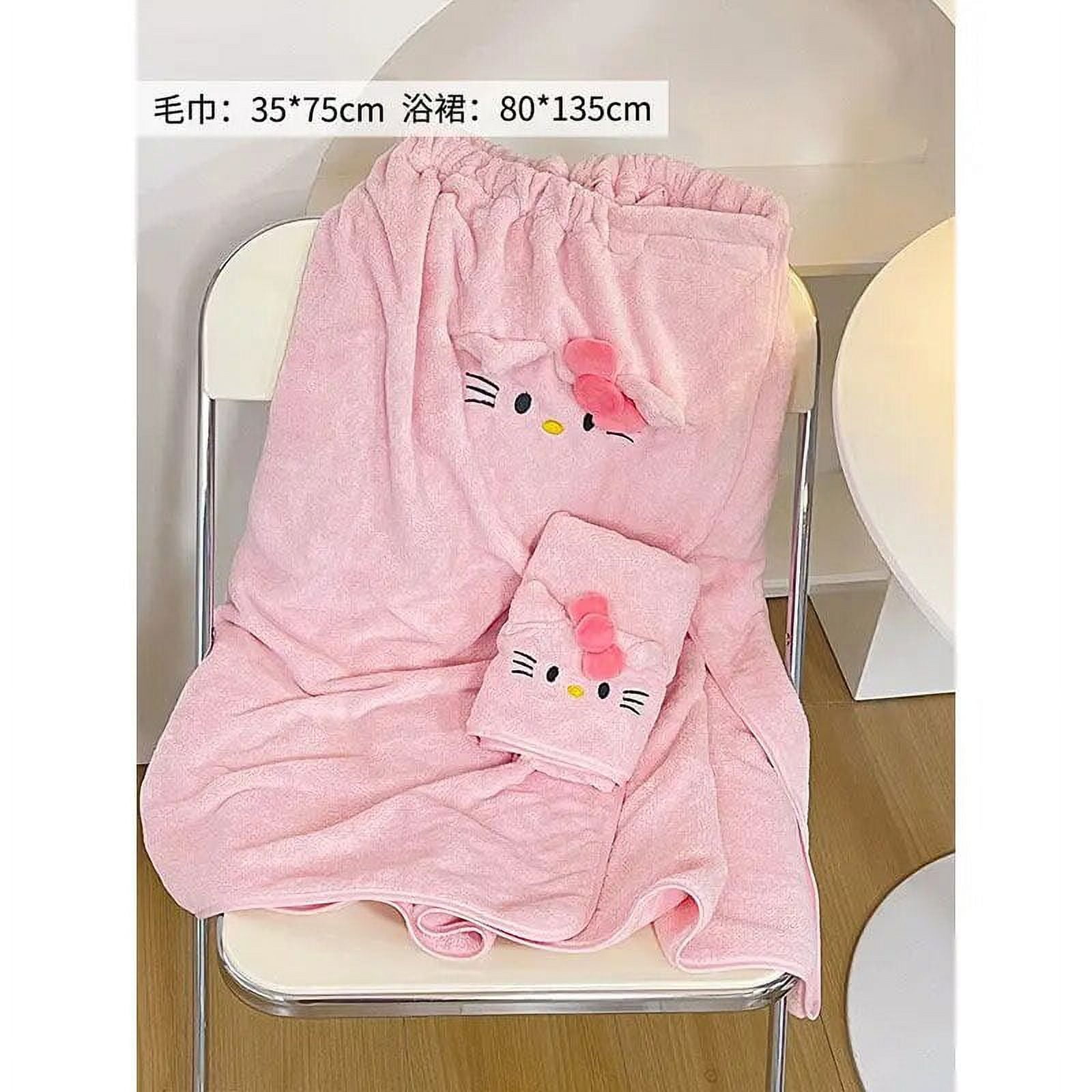 Hello Kitty cute bath towel absorbs water, dries quickly, does not shed ...