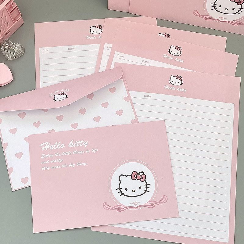 Hello Kitty cute envelope handwritten letter simple high-looking ...