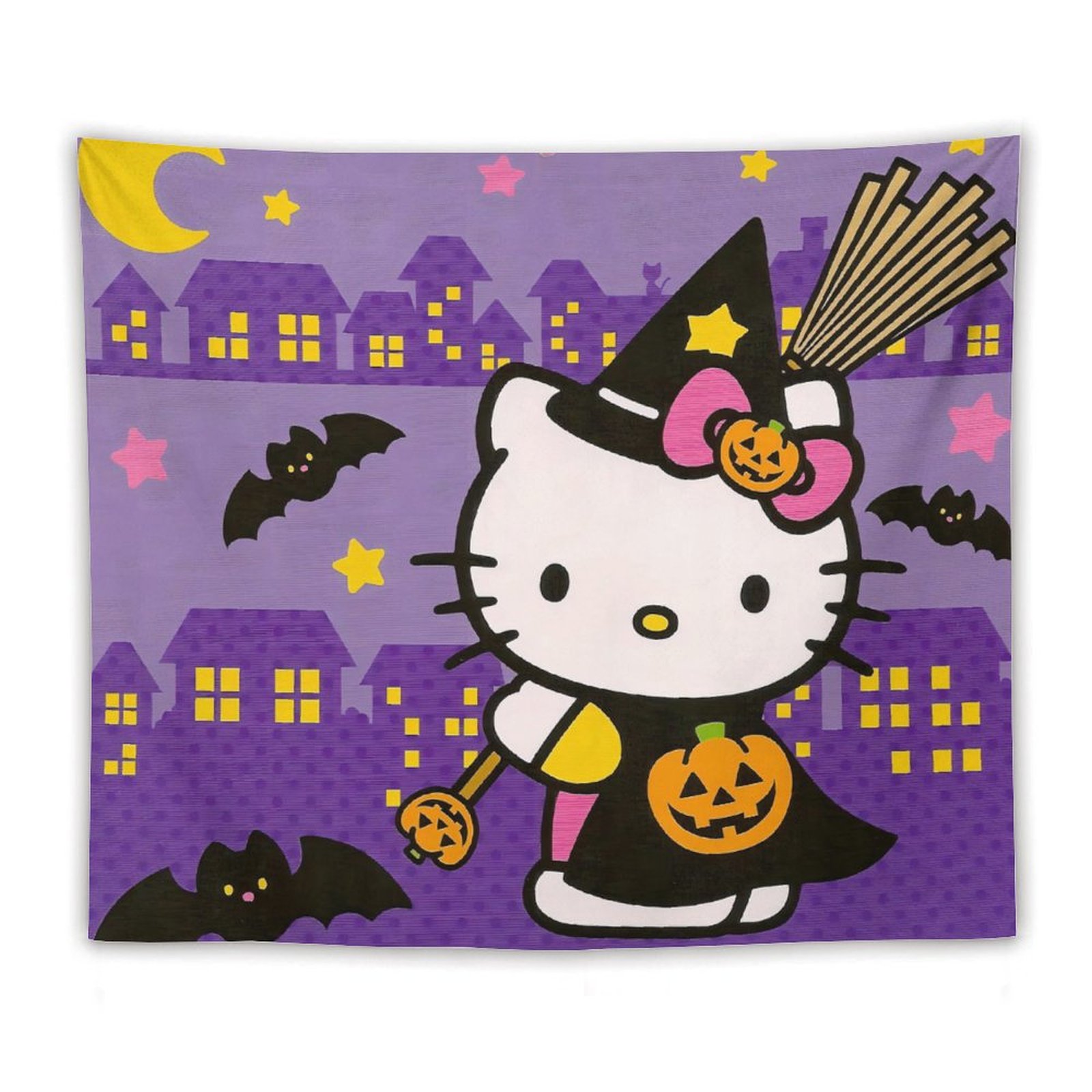 Hello Kitty funny tapestry cartoon character banner college dormitory ...