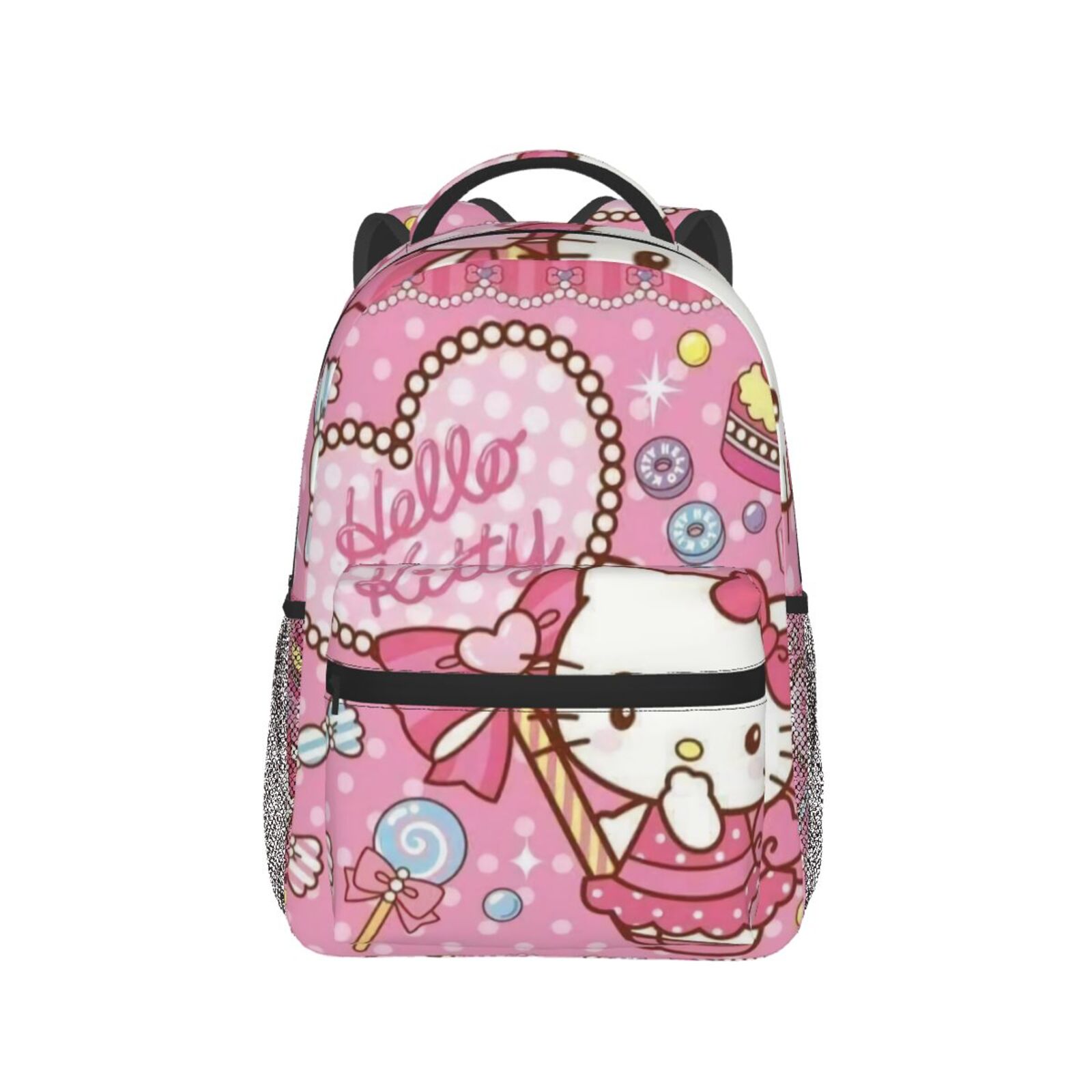 Hello Kitty heart lollipop Backpack,Polyester Travel Backpack for Women ...