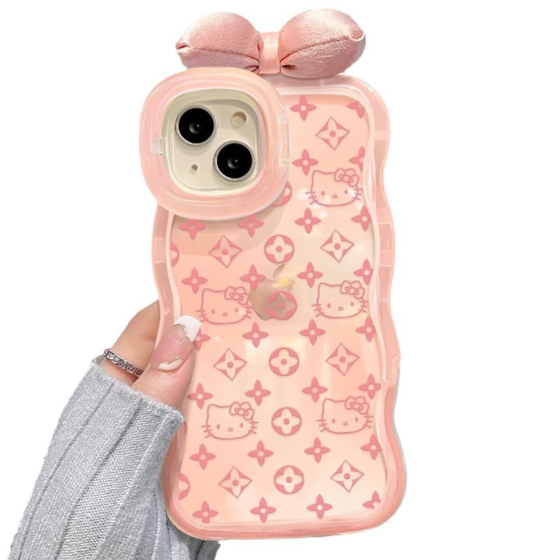 Hello Kitty iPhone 16 Case Invisible Bracket Cute Case Cartoon Design ...
