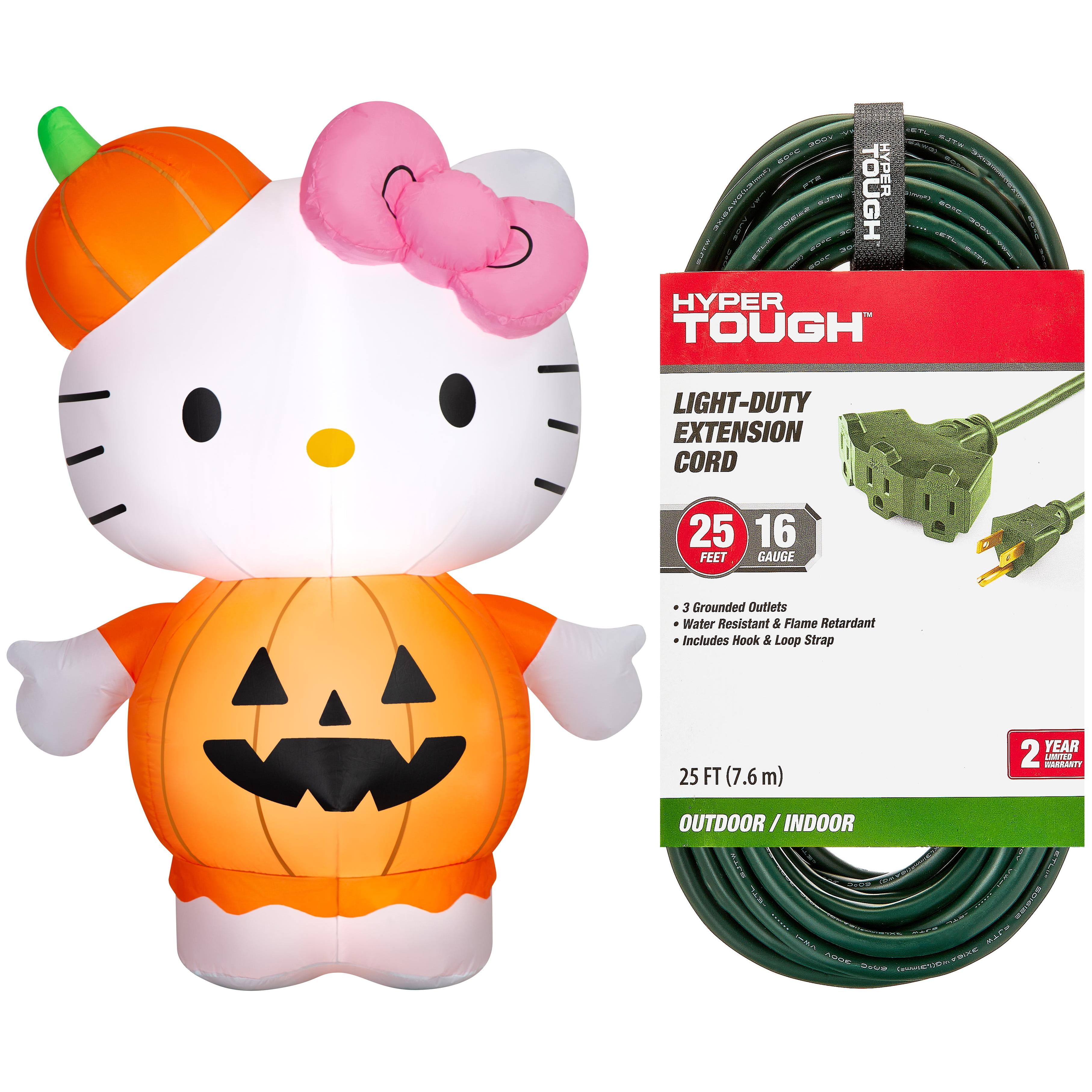 Hello Kitty in Pumpkin Yard Inflatable + Hyper Tough 25FT Tri-Outlet ...