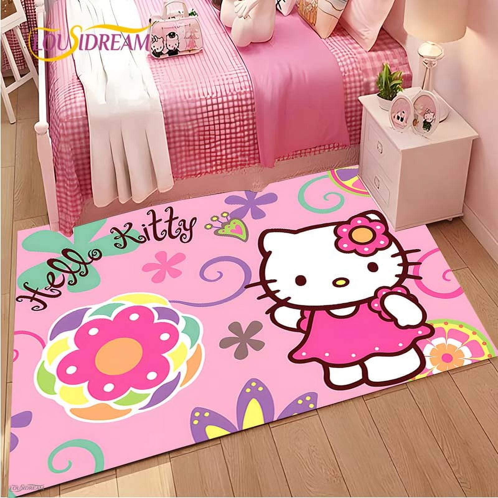Hello Kitty kawaii Cartoon Anime Carpet for Living Room Bedroom Rug ...