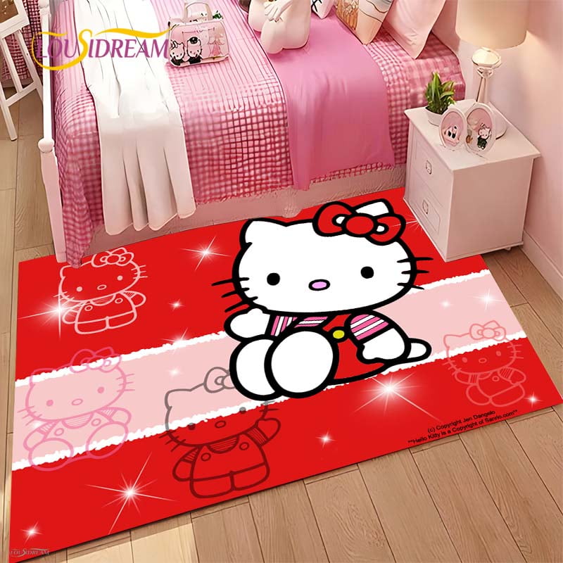 Hello Kitty kawaii Cartoon Anime Carpet for Living Room Bedroom Rug ...