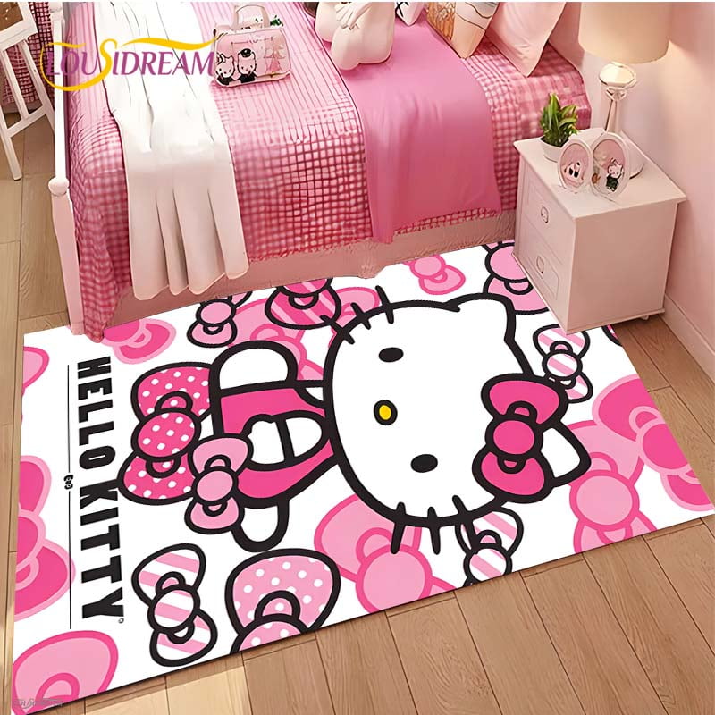 Hello Kitty kawaii Cartoon Anime Carpet for Living Room Bedroom Rug ...