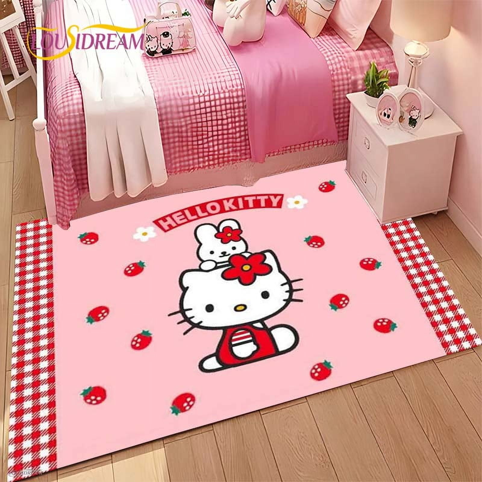 Hello Kitty kawaii Cartoon Anime Carpet for Living Room Bedroom Rug ...
