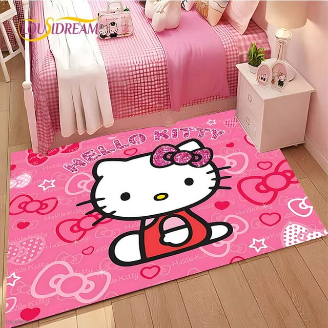 Hello Kitty kawaii Cartoon Anime Carpet for Living Room Bedroom Rug ...