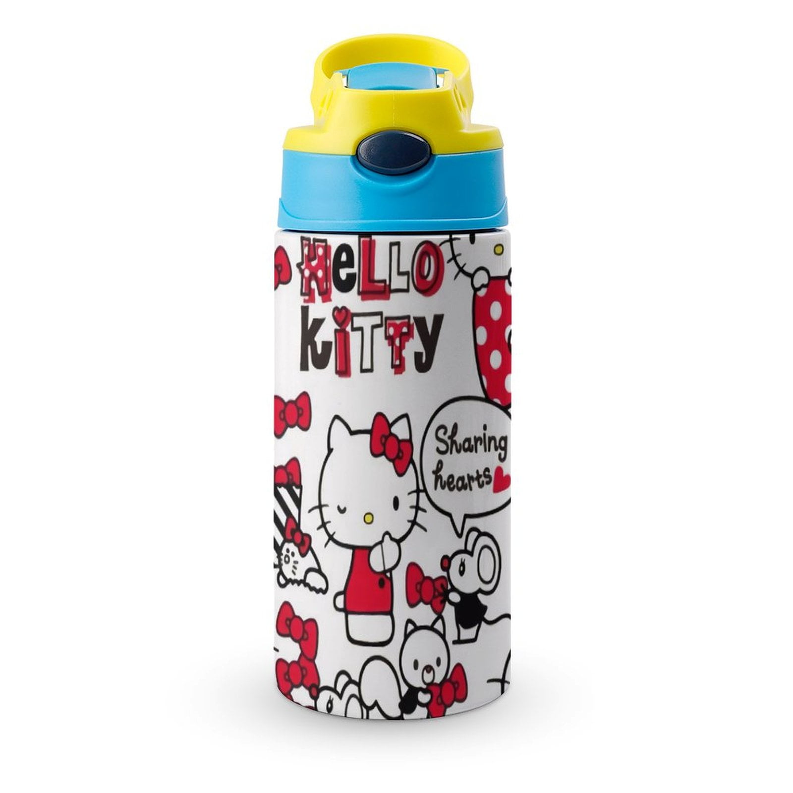 Hello Kitty kids stainless steel water cup with straw 350ml - Walmart.com
