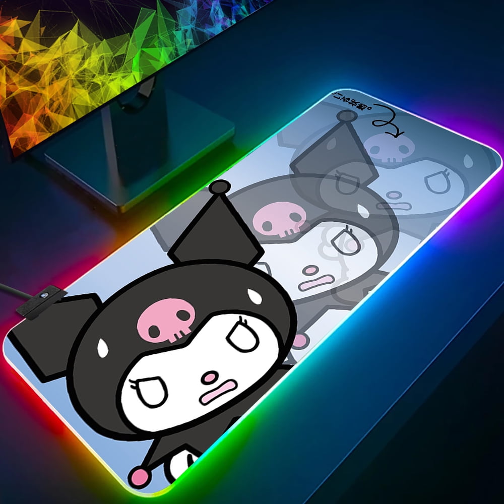 Hello Kitty kuromi my melody RGB Pc Gamer Keyboard Mouse Pad Mousepad ...